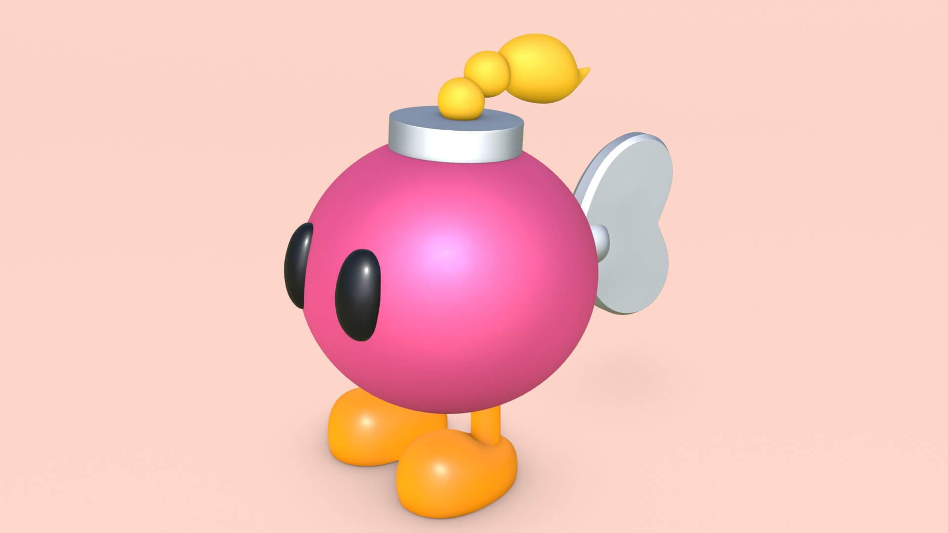 Bombette From Paper Mario - 3D Model by ShigeruMiyamoto