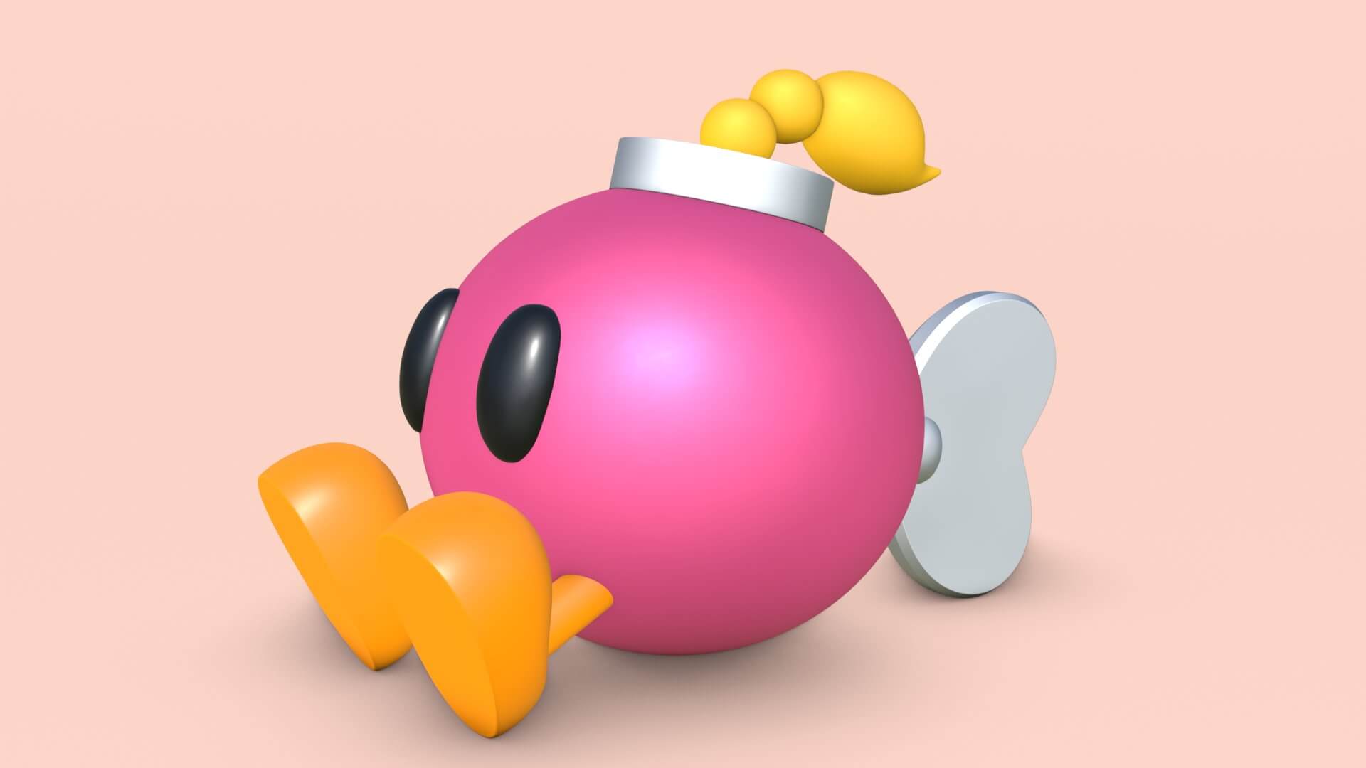 Bombette From Paper Mario - 3D Model by ShigeruMiyamoto