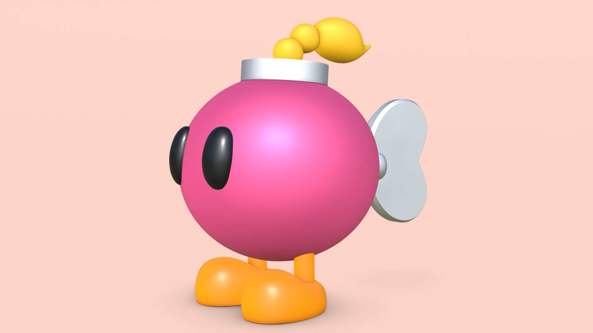 Bombette From Paper Mario - 3D Model by ShigeruMiyamoto