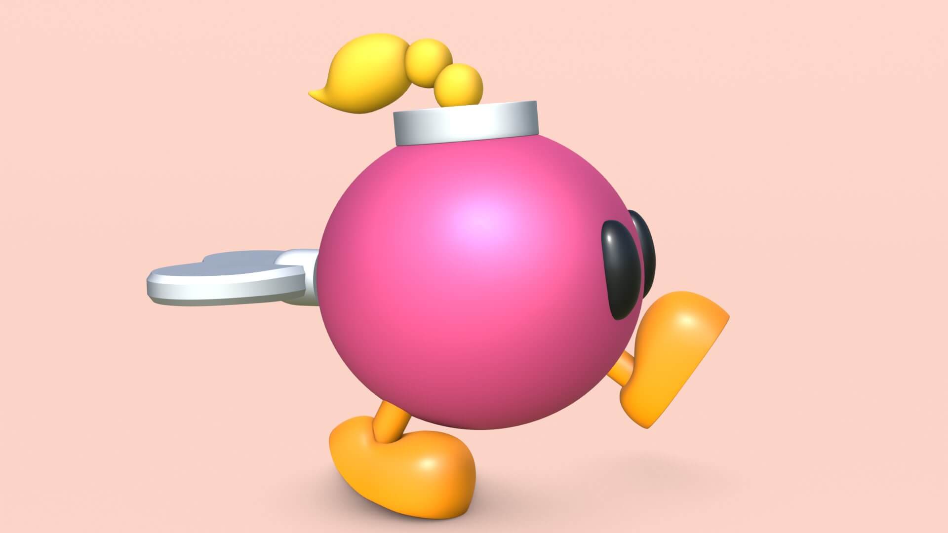 Bombette From Paper Mario - 3D Model by ShigeruMiyamoto