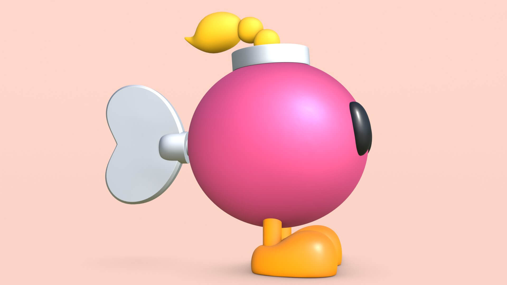 Bombette From Paper Mario - 3D Model by ShigeruMiyamoto