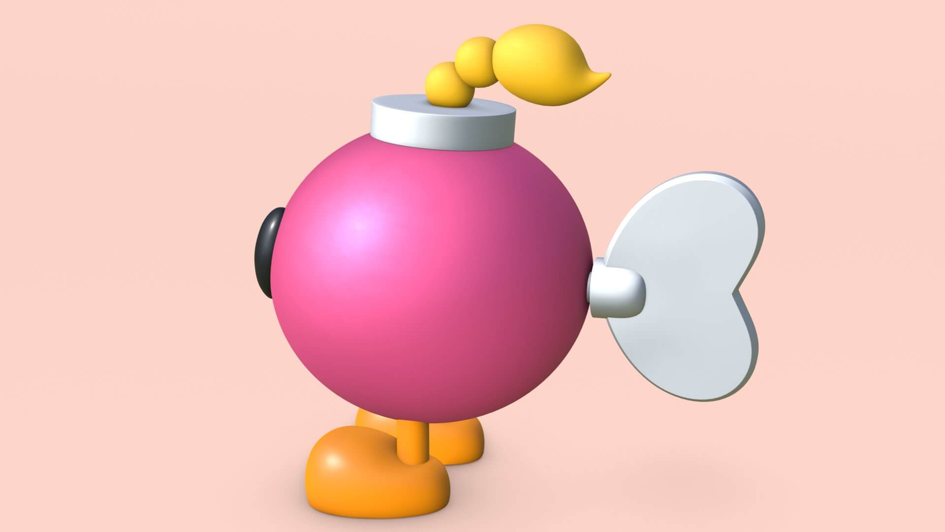 Bombette From Paper Mario - 3D Model by ShigeruMiyamoto