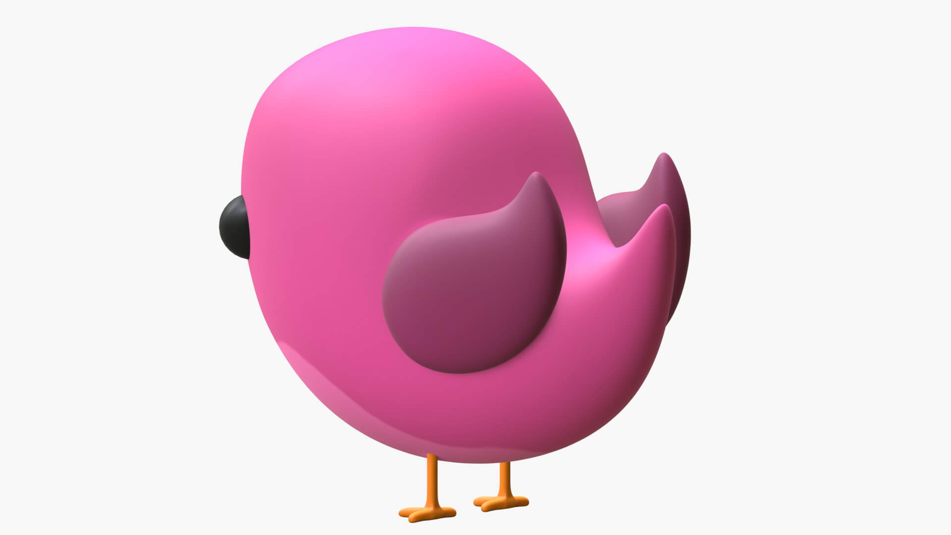 Cartoon Pink Birdie - 3D Model by ShigeruMiyamoto