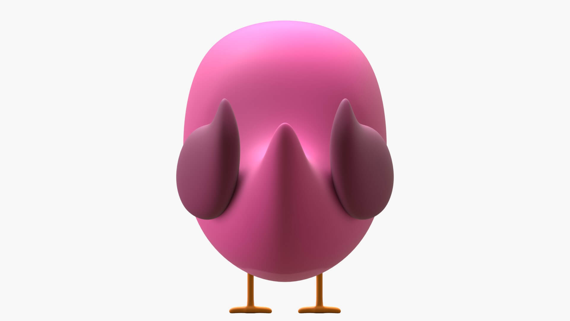 Cartoon Pink Birdie - 3D Model by ShigeruMiyamoto