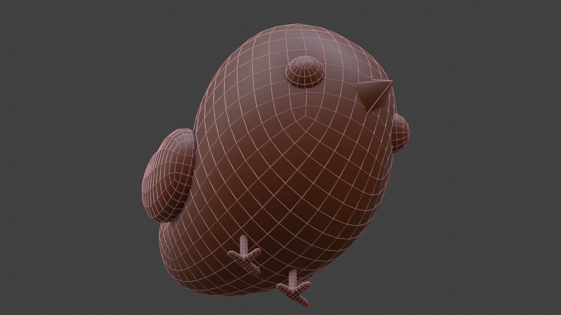 Cartoon Pink Birdie - 3D Model by ShigeruMiyamoto