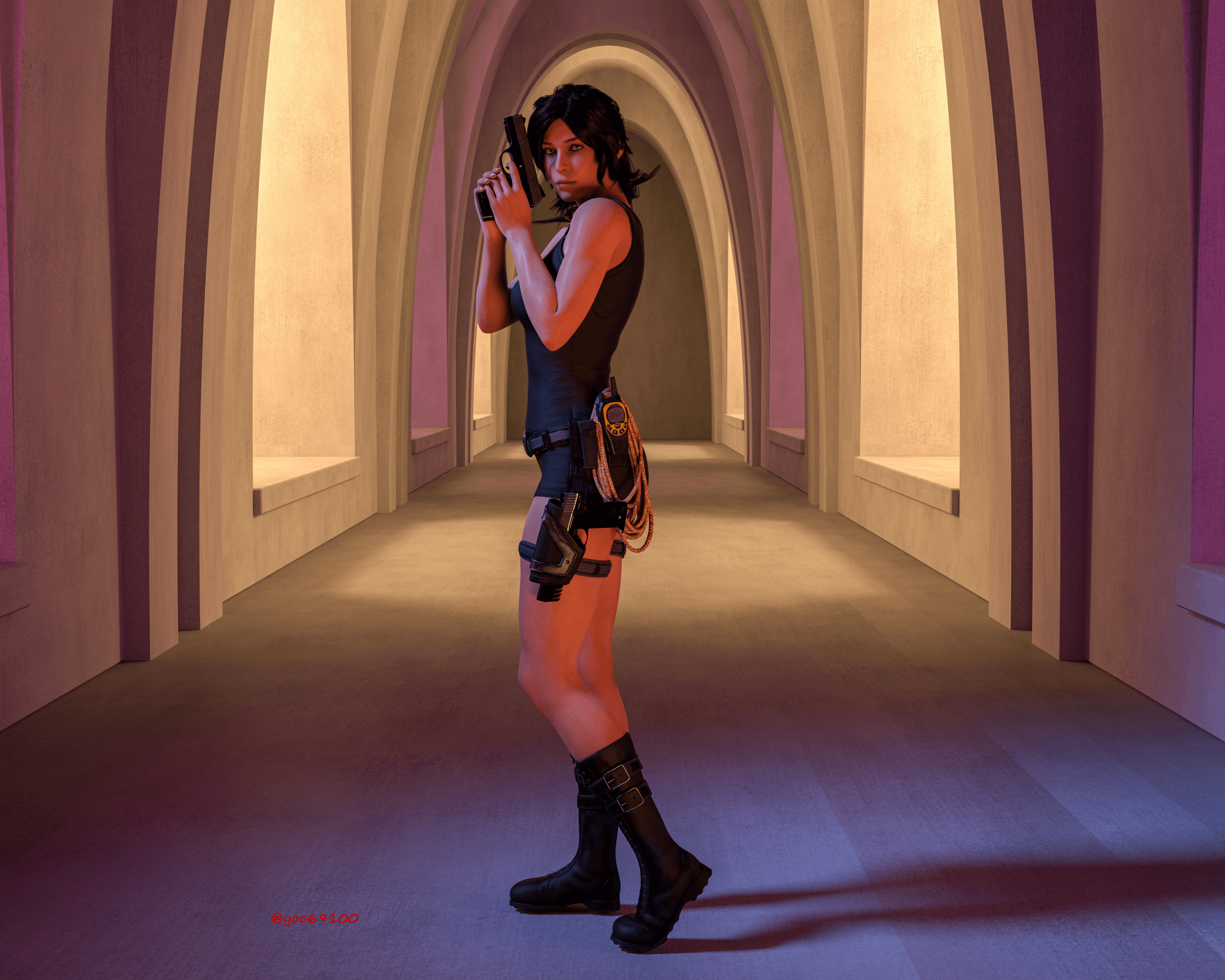 LaraCroft, Lara, and decorated 3D Render | RenderHub Gallery