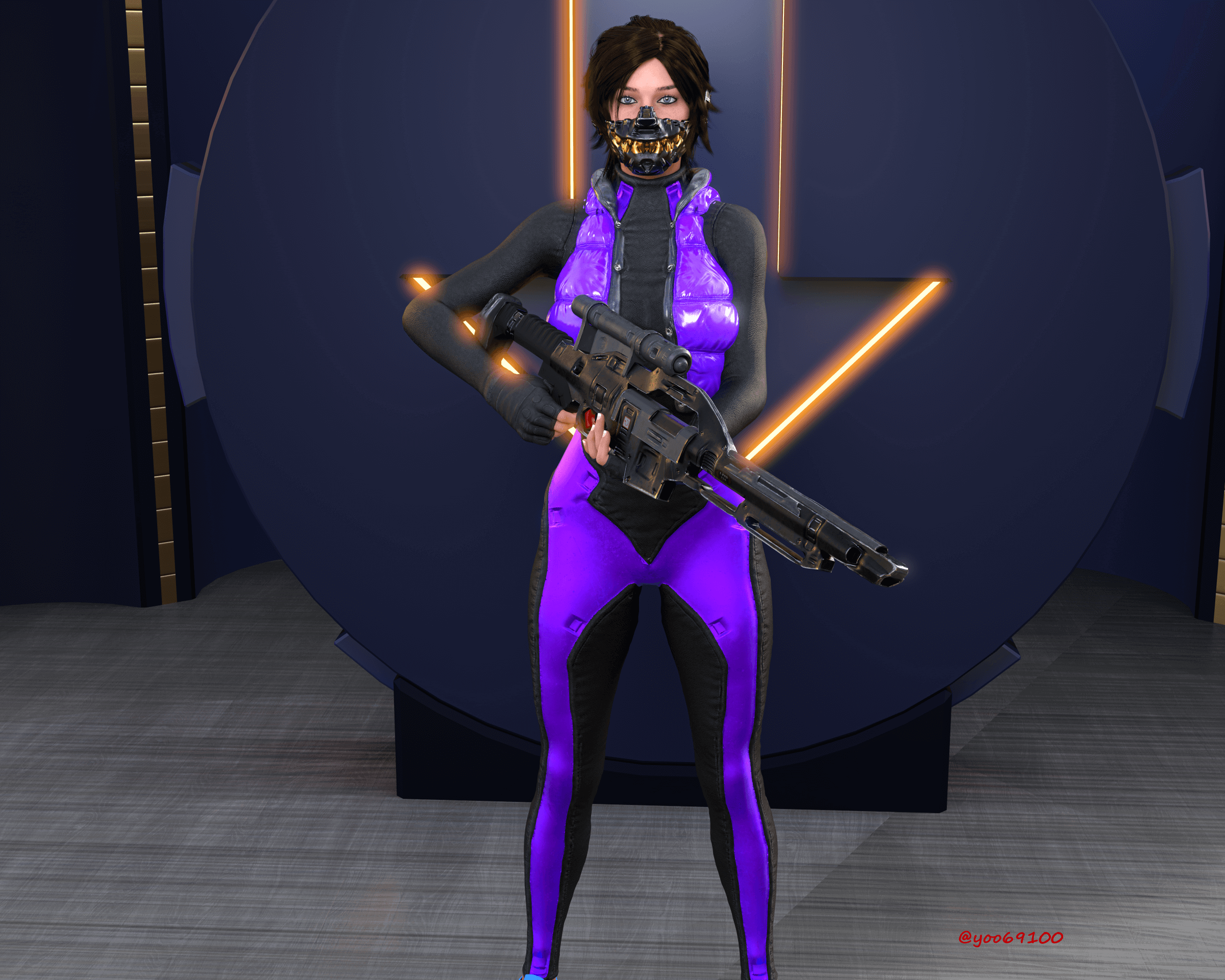 New style CYBERPUNK 3D Render, Digital Art by Shimi doll