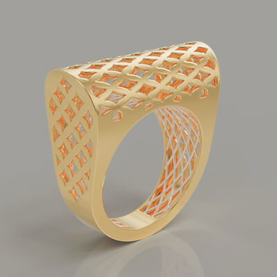Textured Fusion Ring - 3D Model by Shine of jewelry