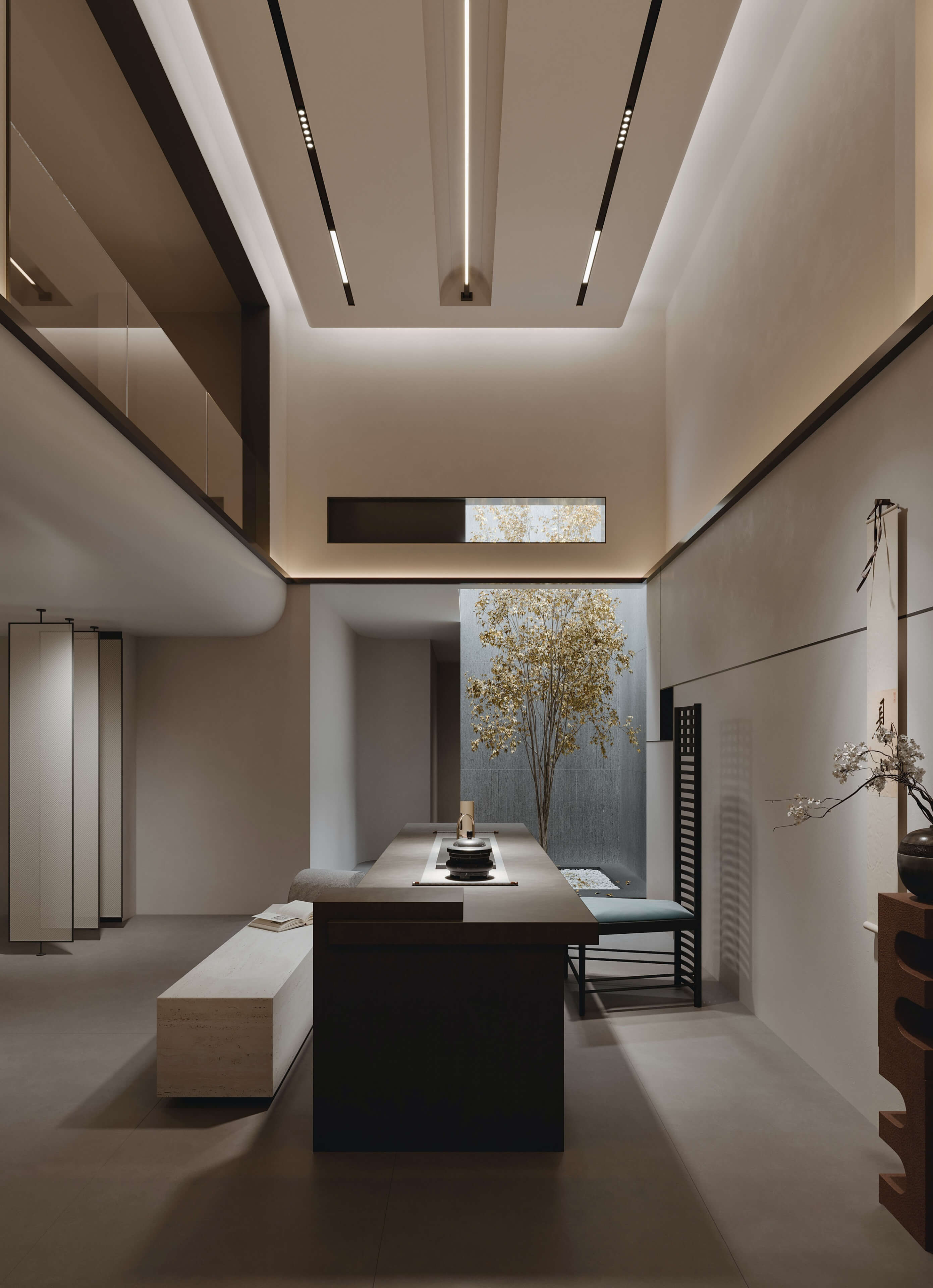 Chinese Living Room Dining Room Entrance - 3D Model by shinngetu