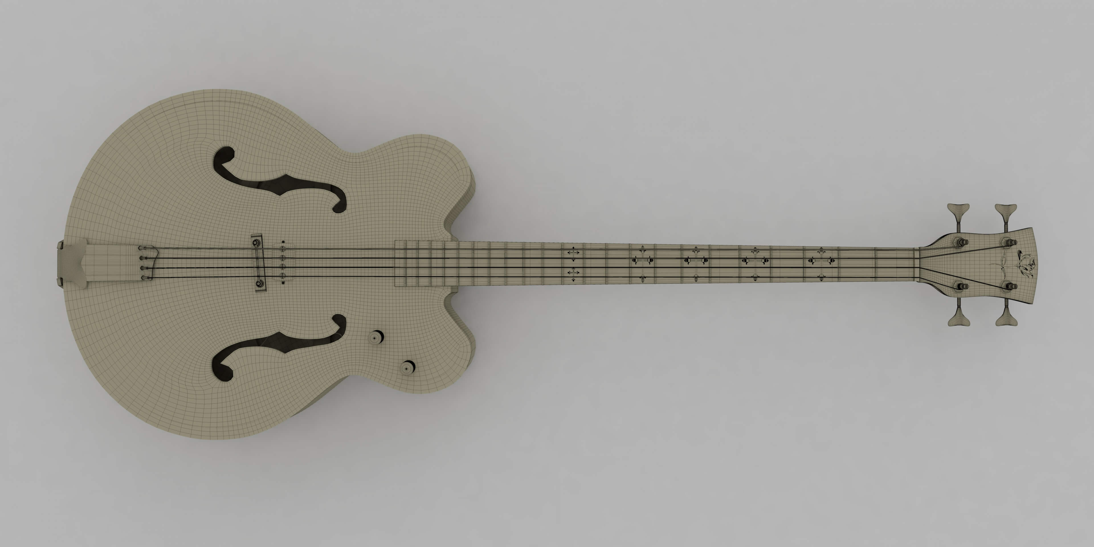 Classic Electric Bass Guitar - 3D Model by Shinzah