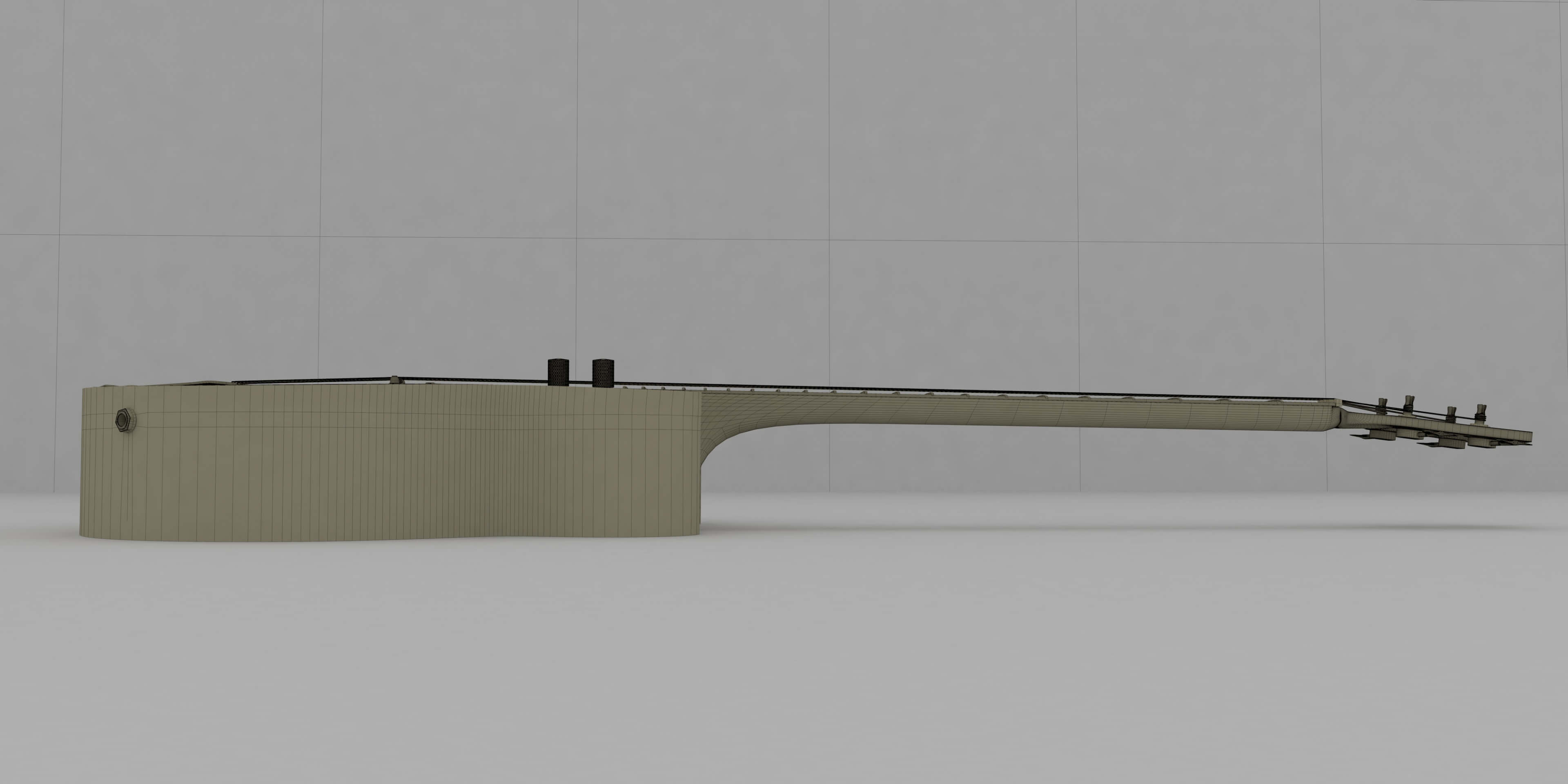 Classic Electric Bass Guitar - 3D Model by Shinzah