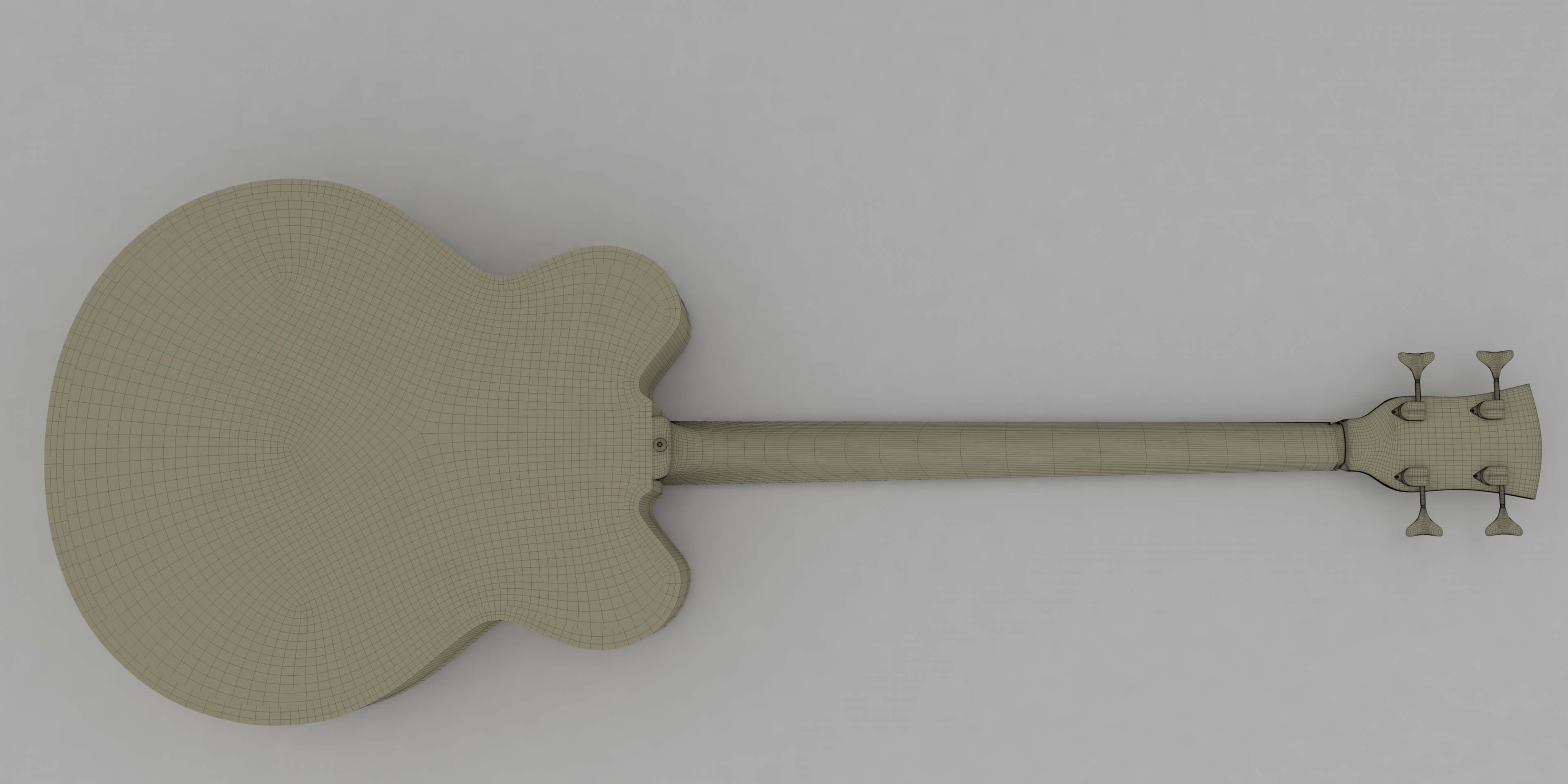 Classic Electric Bass Guitar - 3D Model by Shinzah