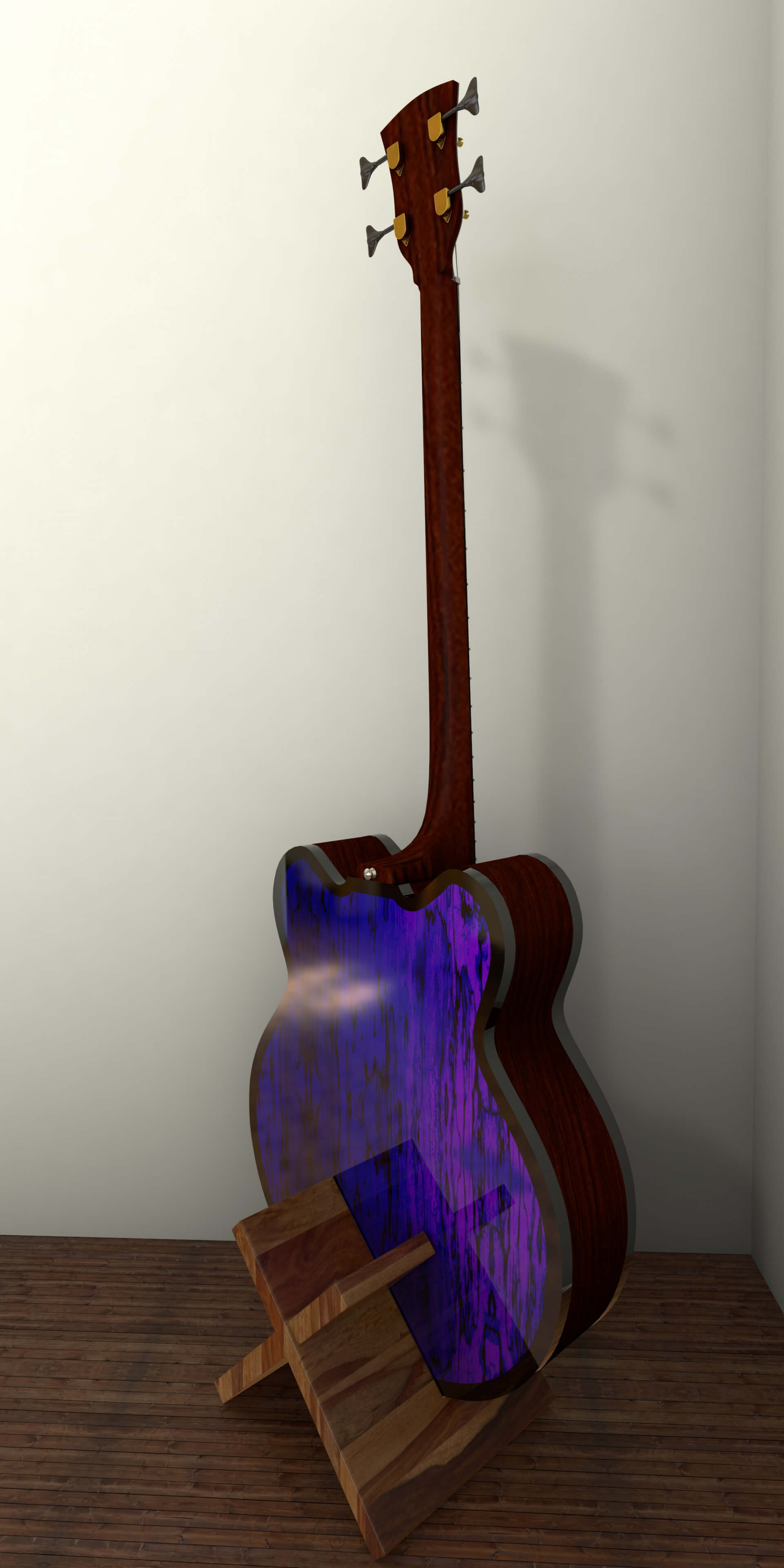 Classic Electric Bass Guitar - 3D Model by Shinzah