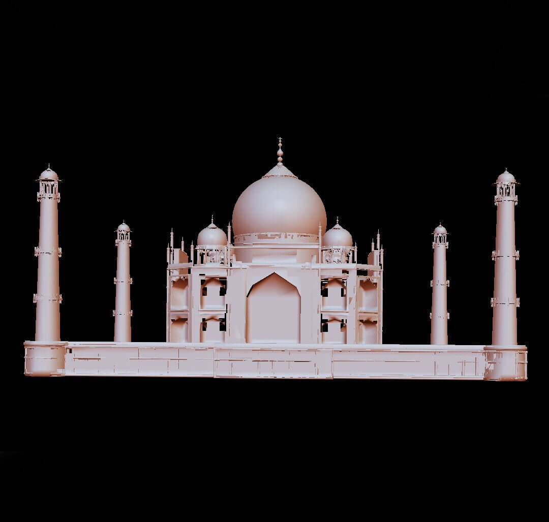 Taj Mahal - 3D Model by Shiva Bharath