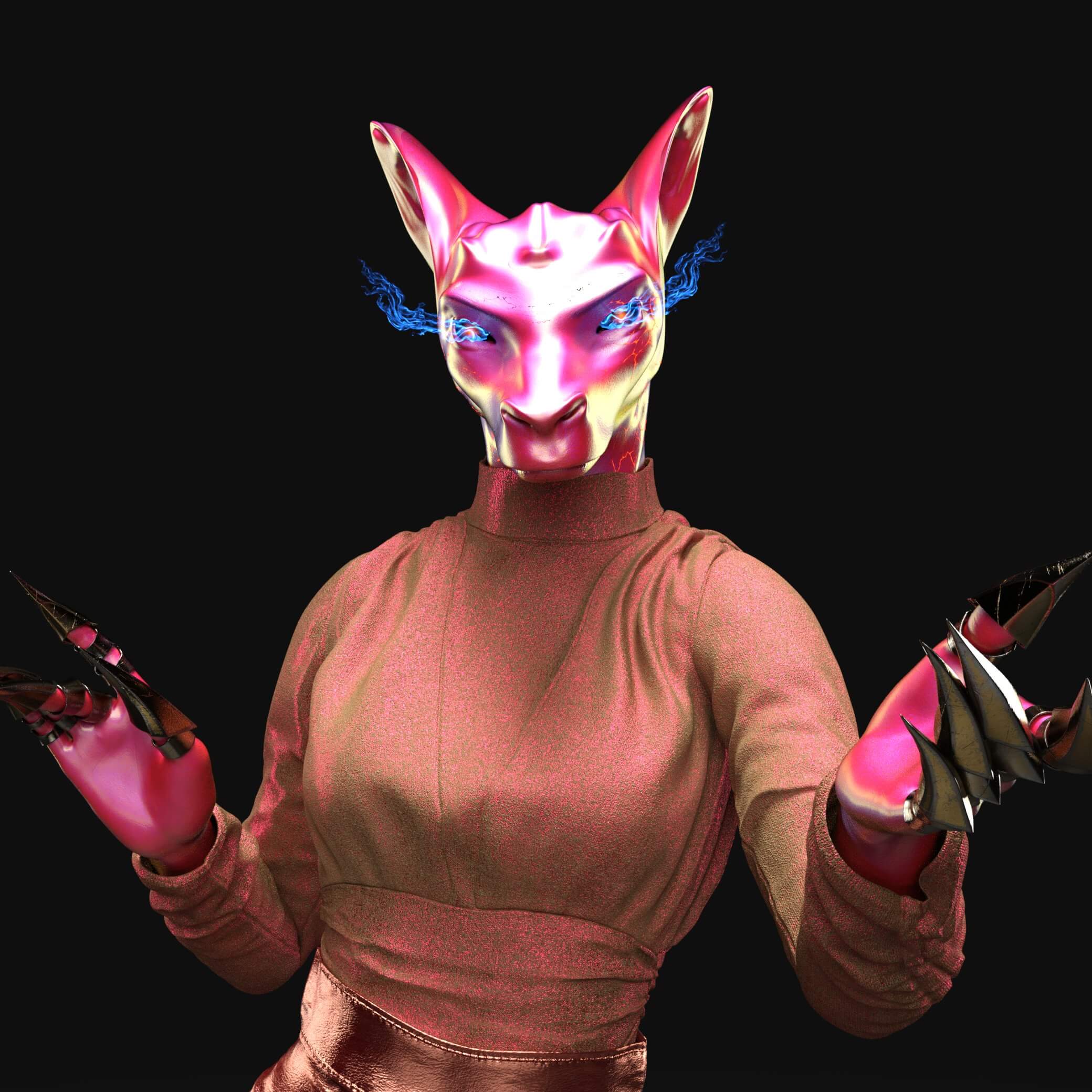 animals with human 3D Render, Digital Art by shokri889