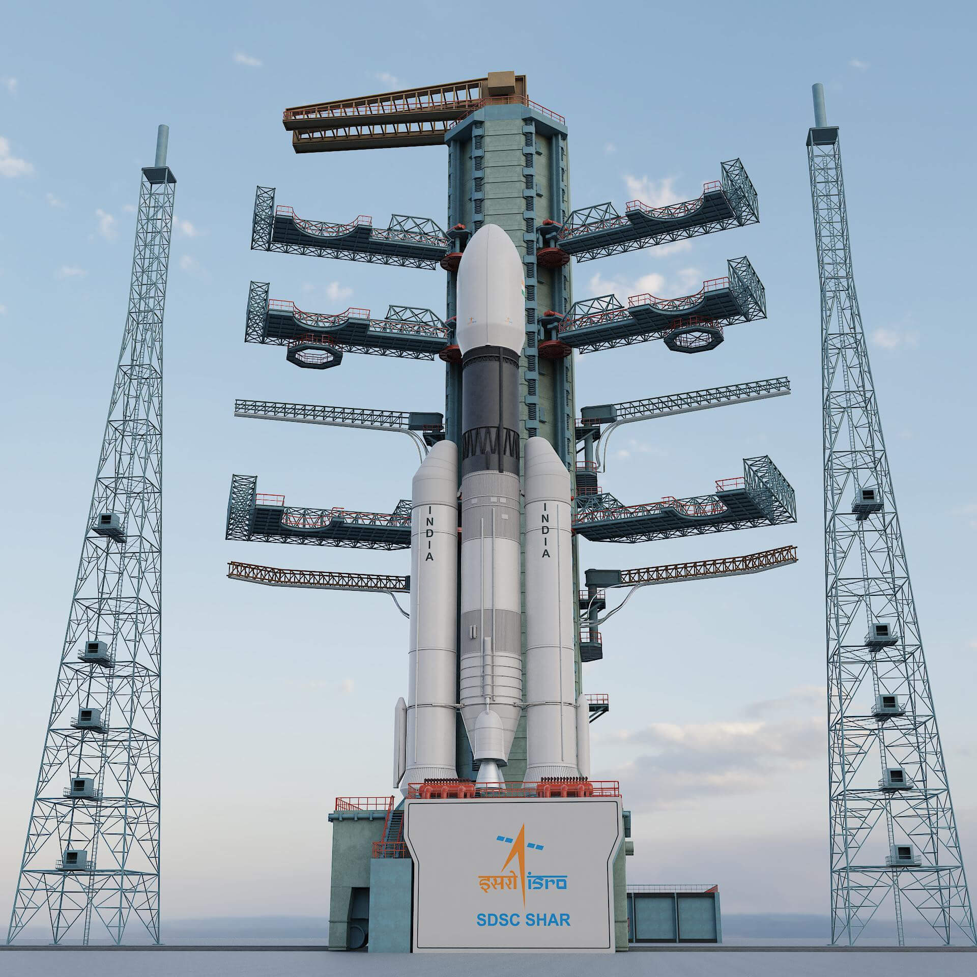 GSLV Rocket - 3D Model by shontoloyo