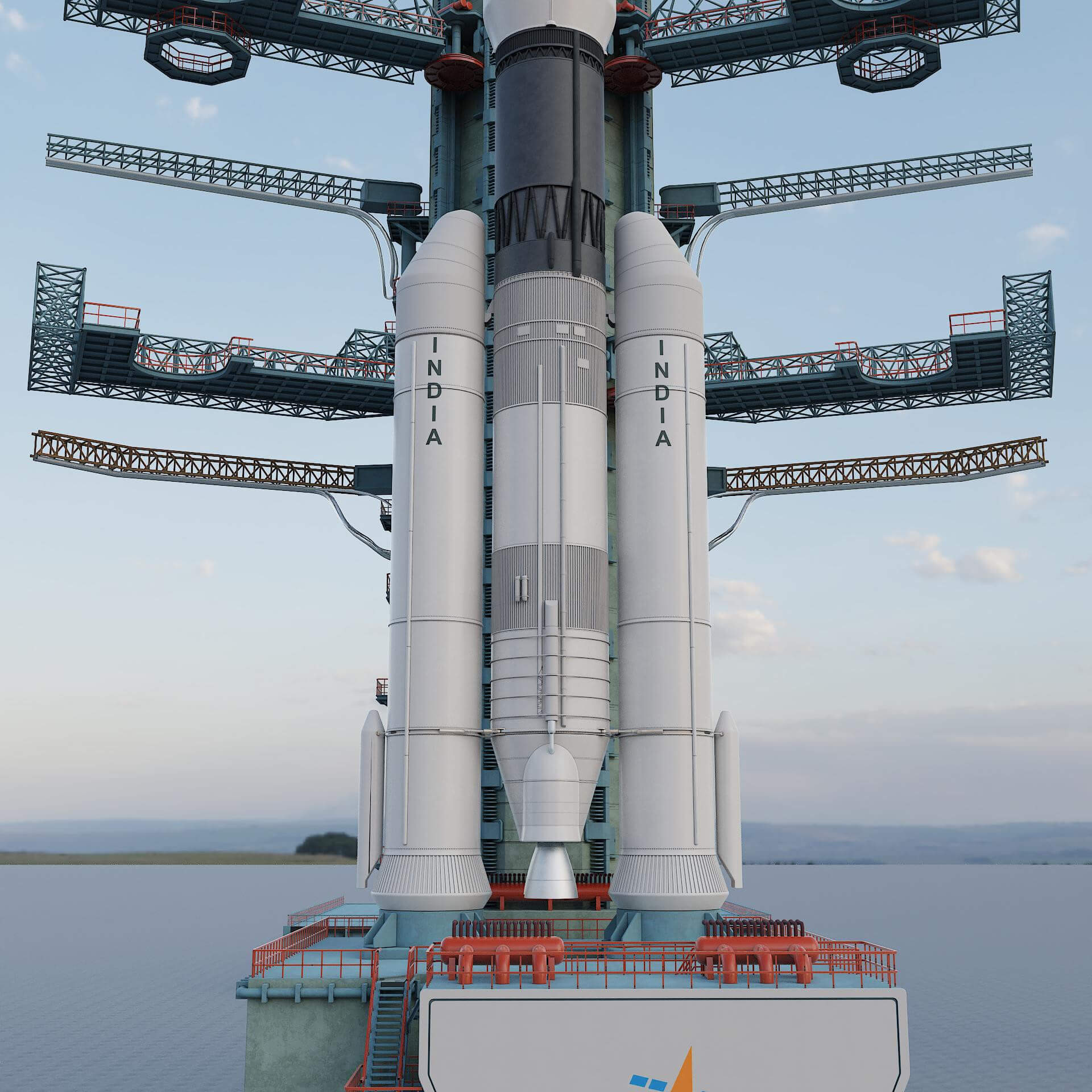 GSLV Rocket - 3D Model by shontoloyo