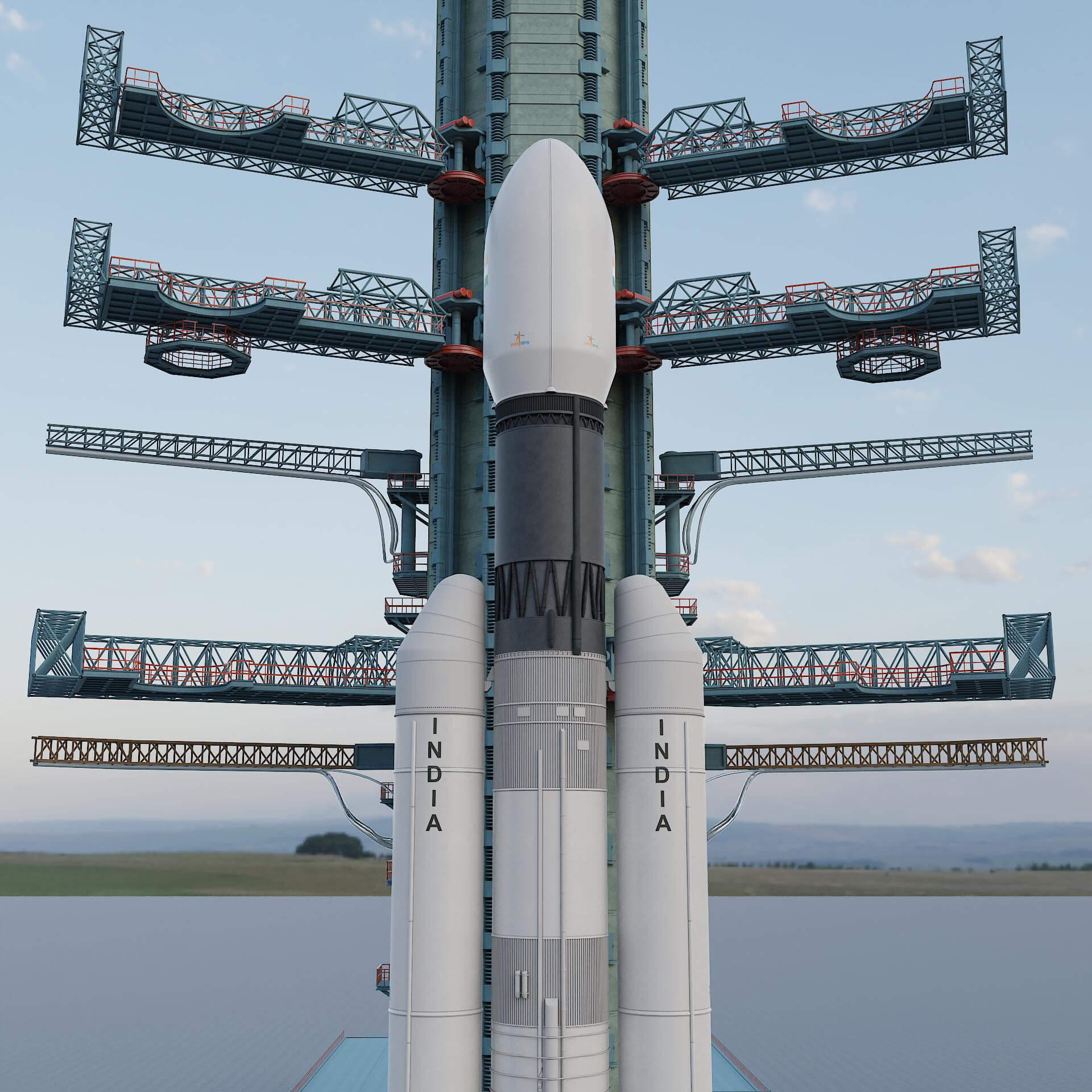 GSLV Rocket - 3D Model by shontoloyo
