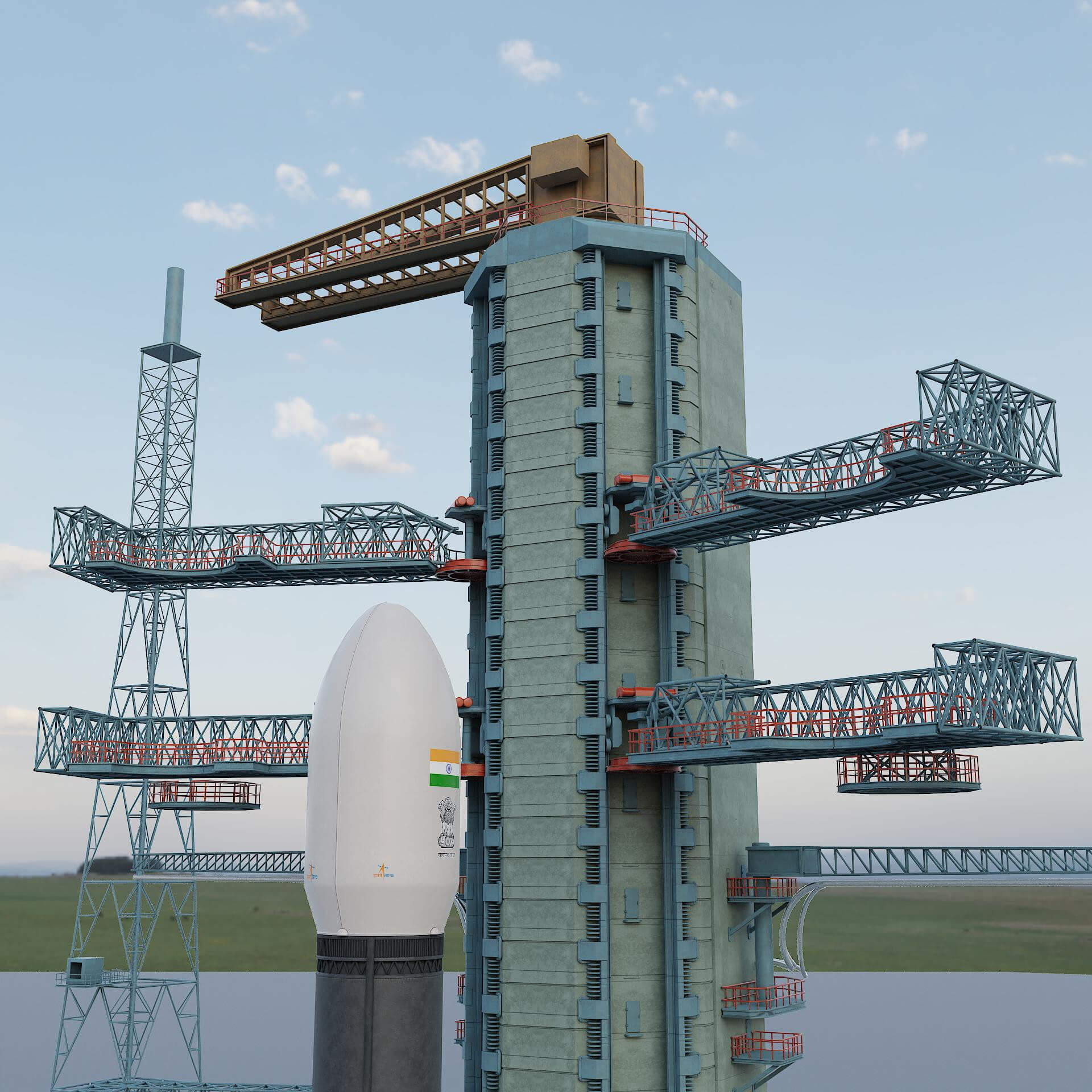 GSLV Rocket - 3D Model by shontoloyo