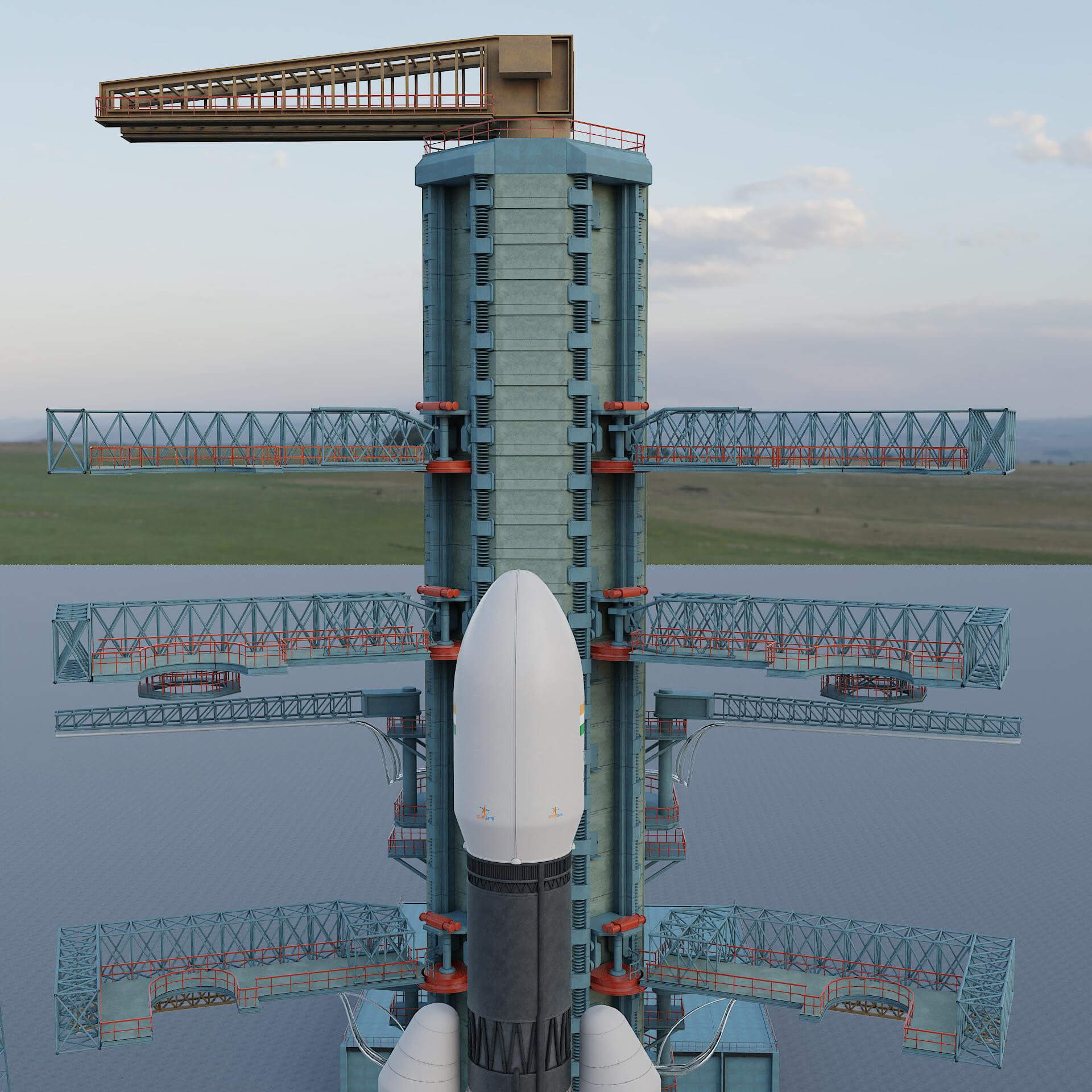 GSLV Rocket - 3D Model by shontoloyo