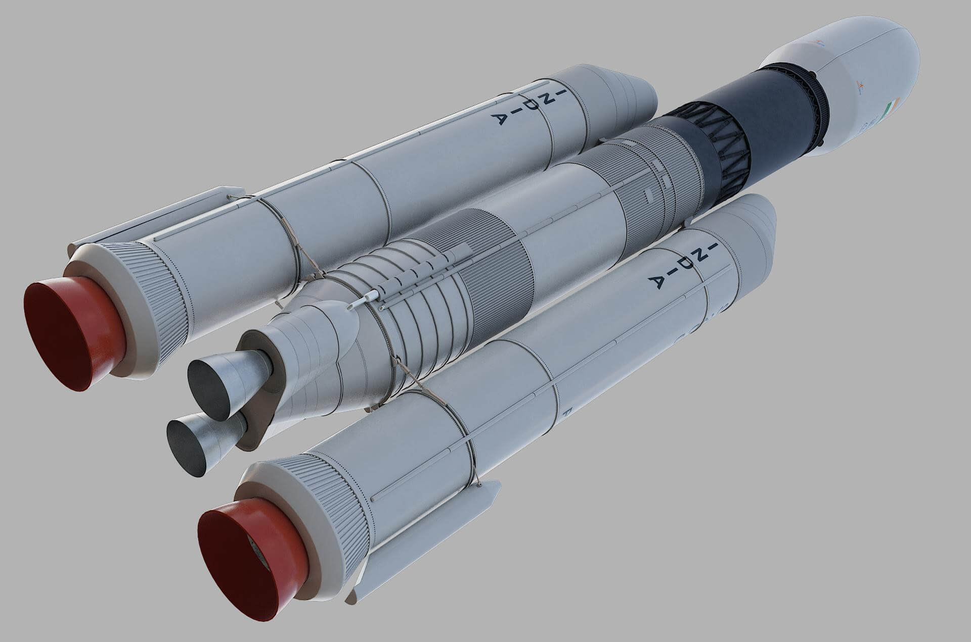 GSLV Rocket - 3D Model by shontoloyo