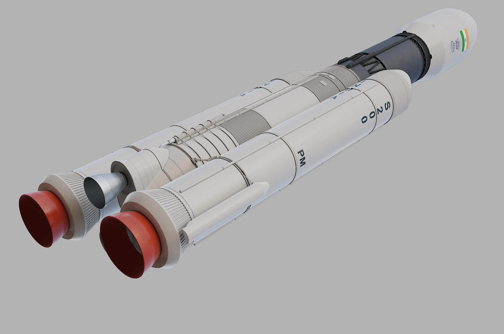 GSLV Rocket - 3D Model by shontoloyo