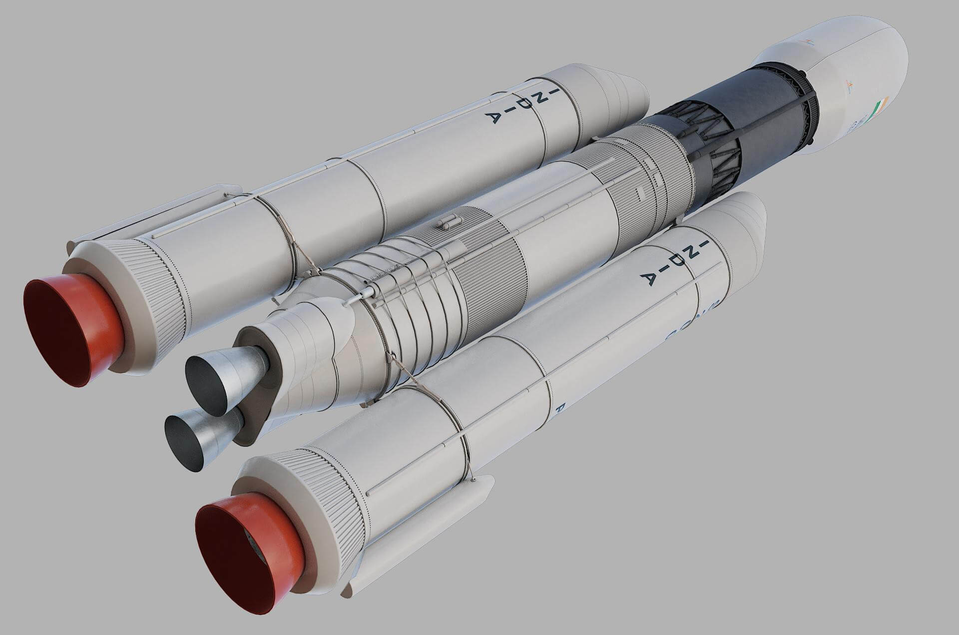 GSLV Rocket - 3D Model by shontoloyo