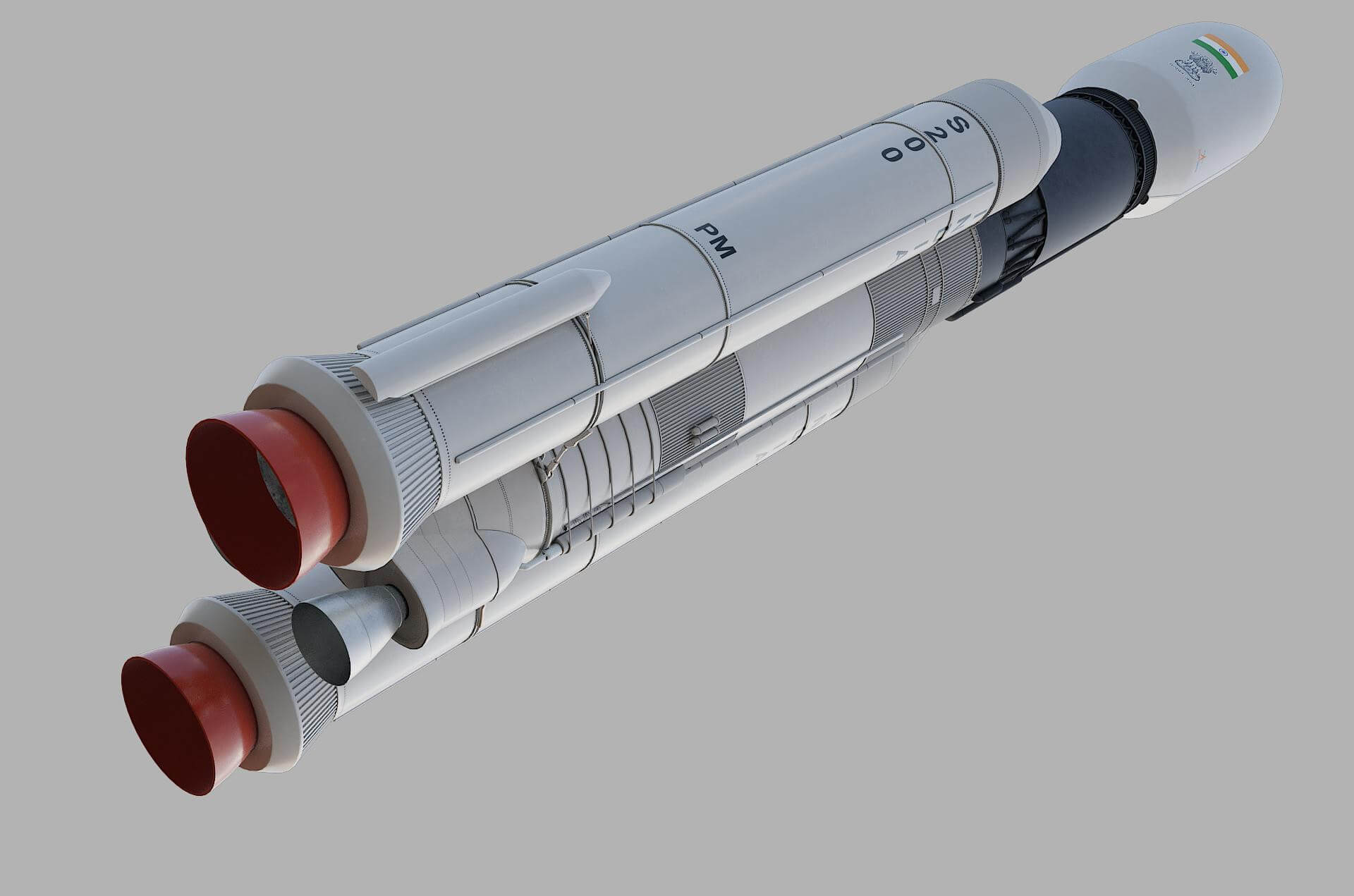 GSLV Rocket - 3D Model by shontoloyo