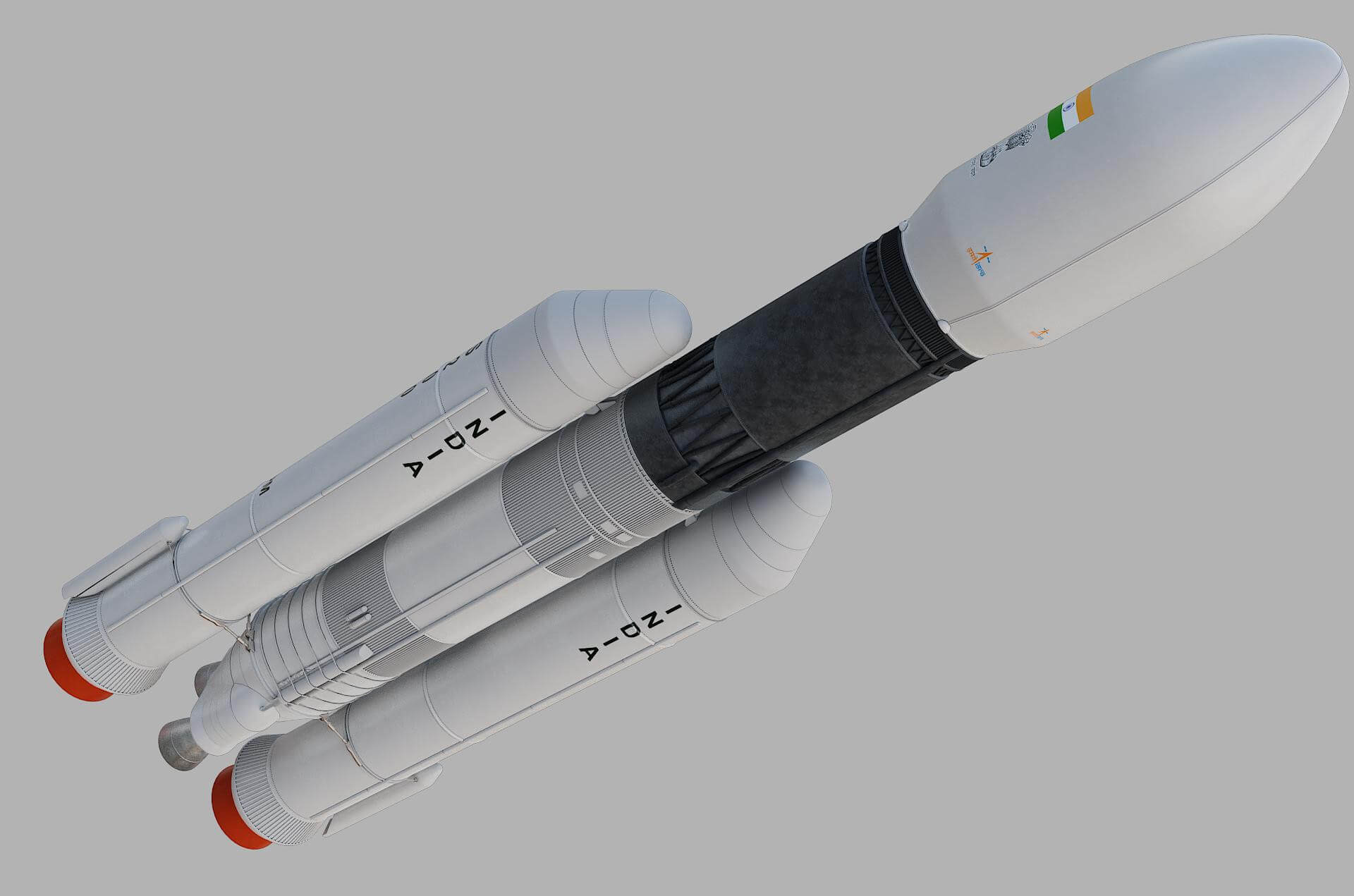 GSLV Rocket - 3D Model by shontoloyo