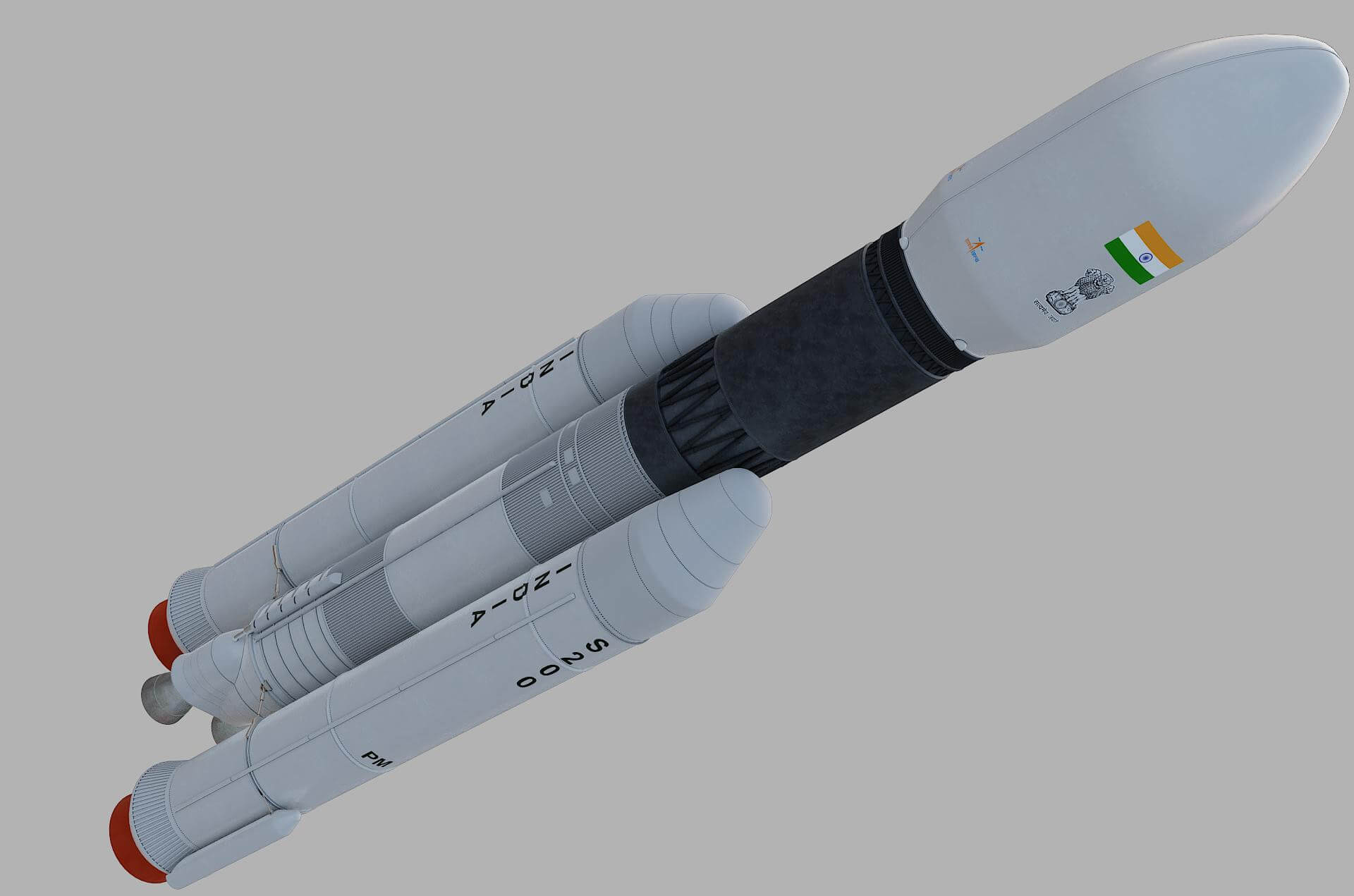 GSLV Rocket - 3D Model by shontoloyo