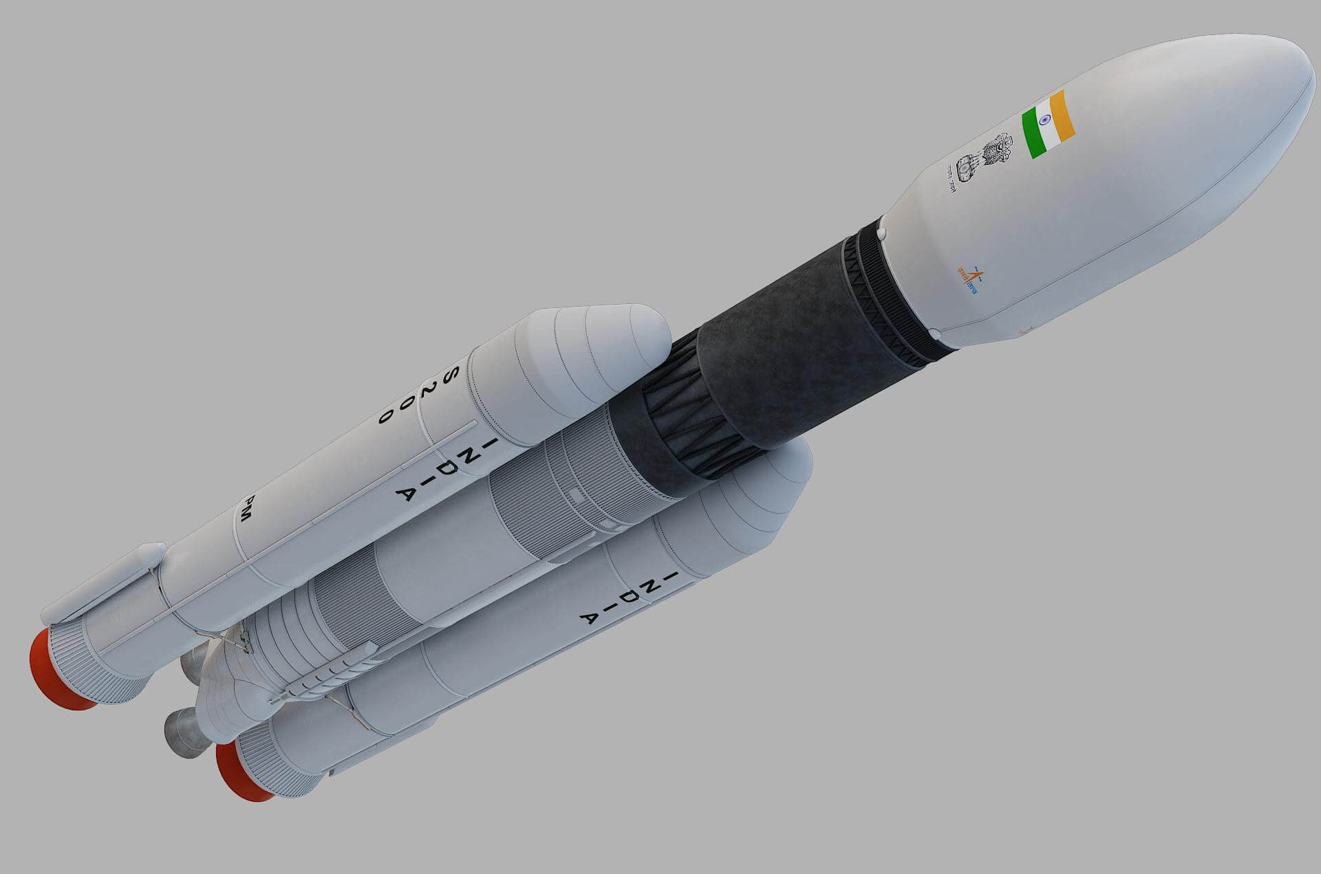 GSLV Rocket - 3D Model by shontoloyo