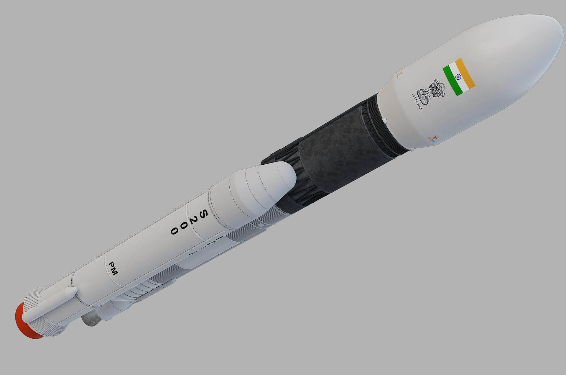 GSLV Rocket - 3D Model by shontoloyo