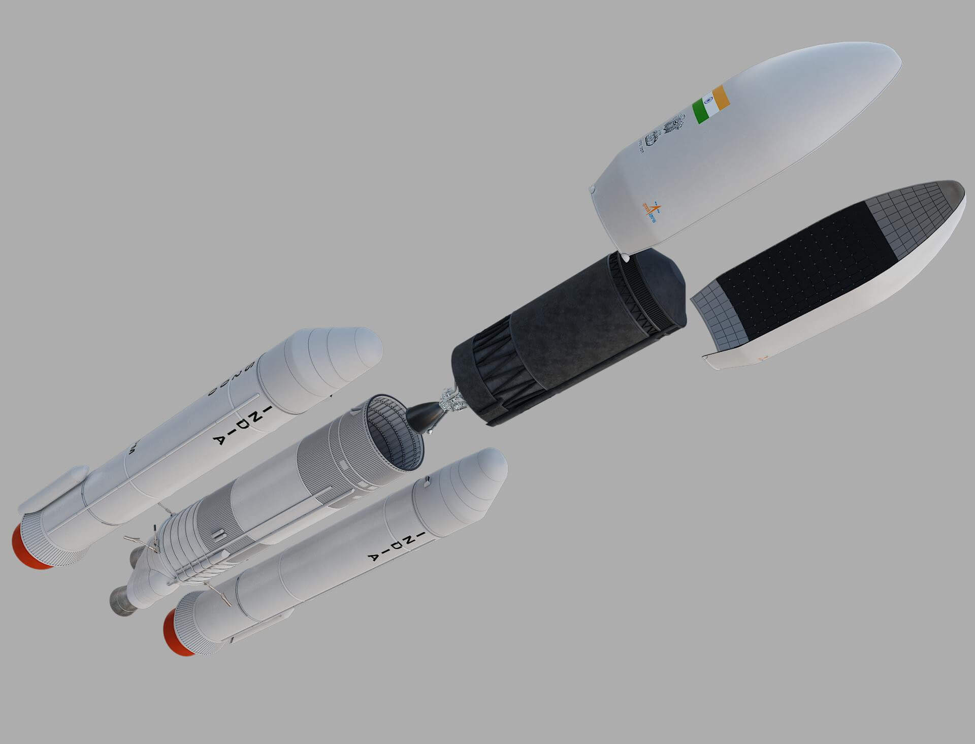 GSLV Rocket - 3D Model by shontoloyo