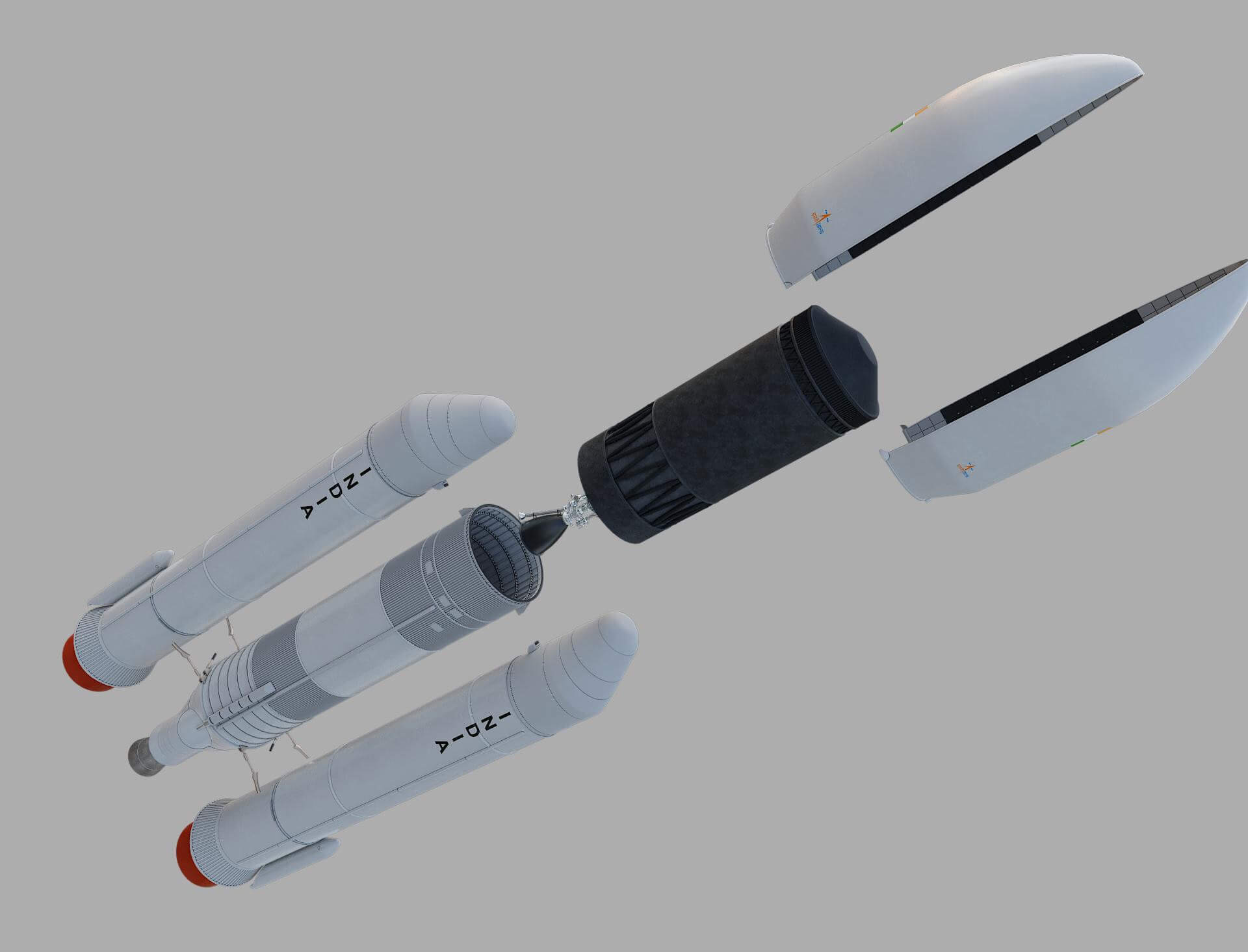 GSLV Rocket - 3D Model by shontoloyo