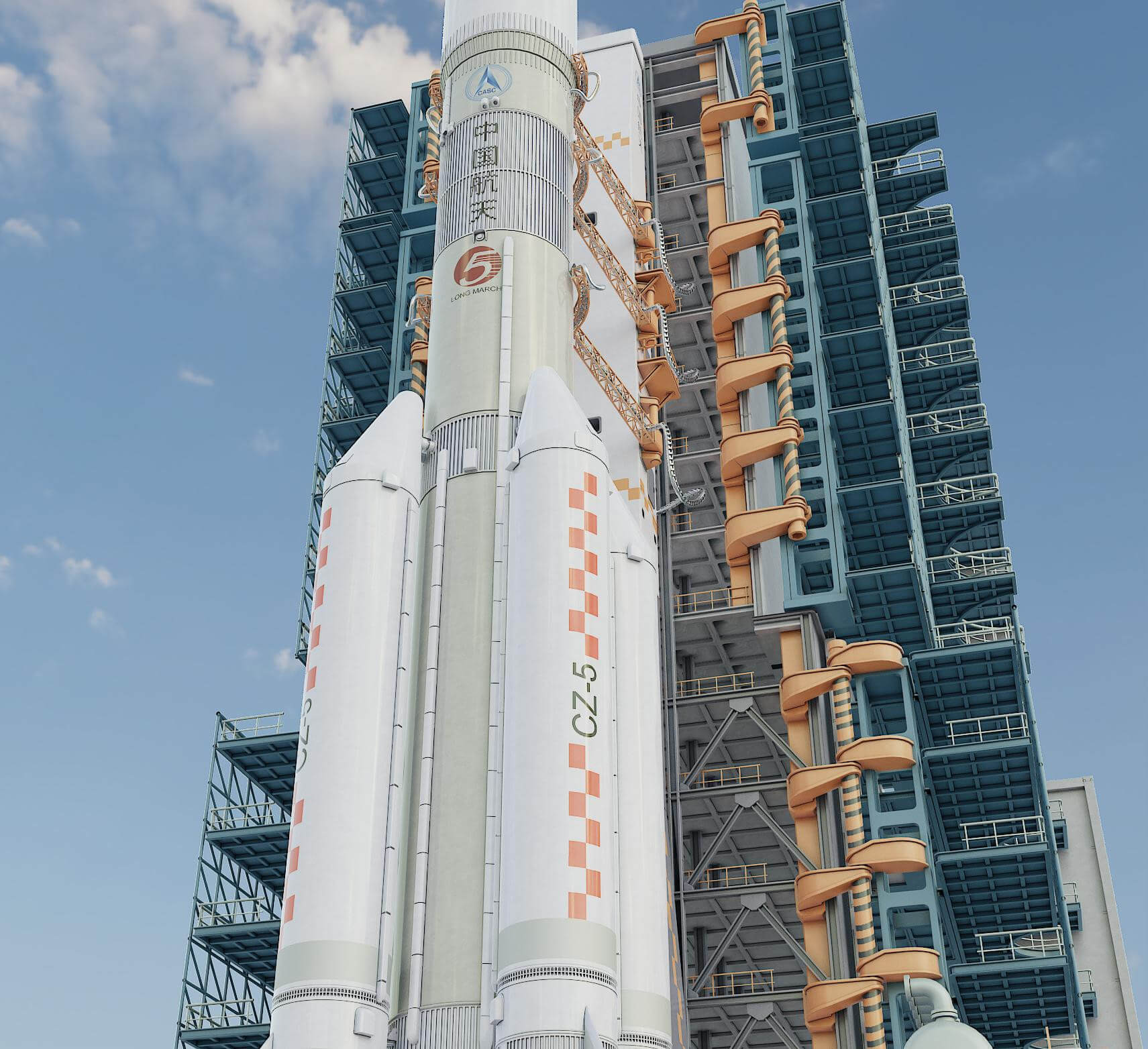 Long March 5 Rocket - 3D Model by shontoloyo