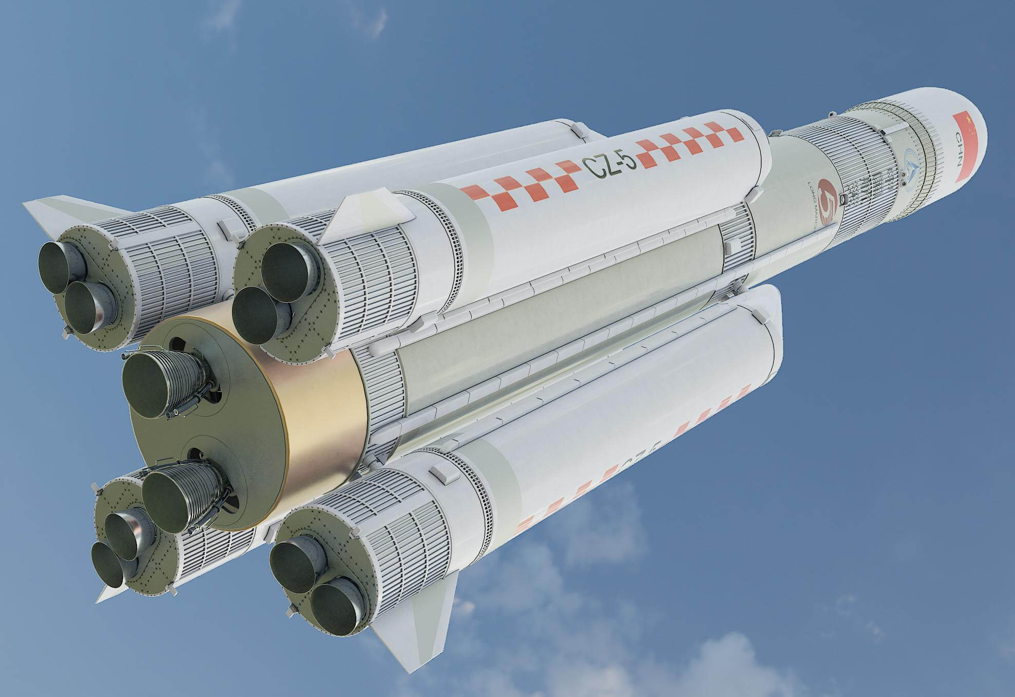 Long March 5 Rocket - 3D Model by shontoloyo