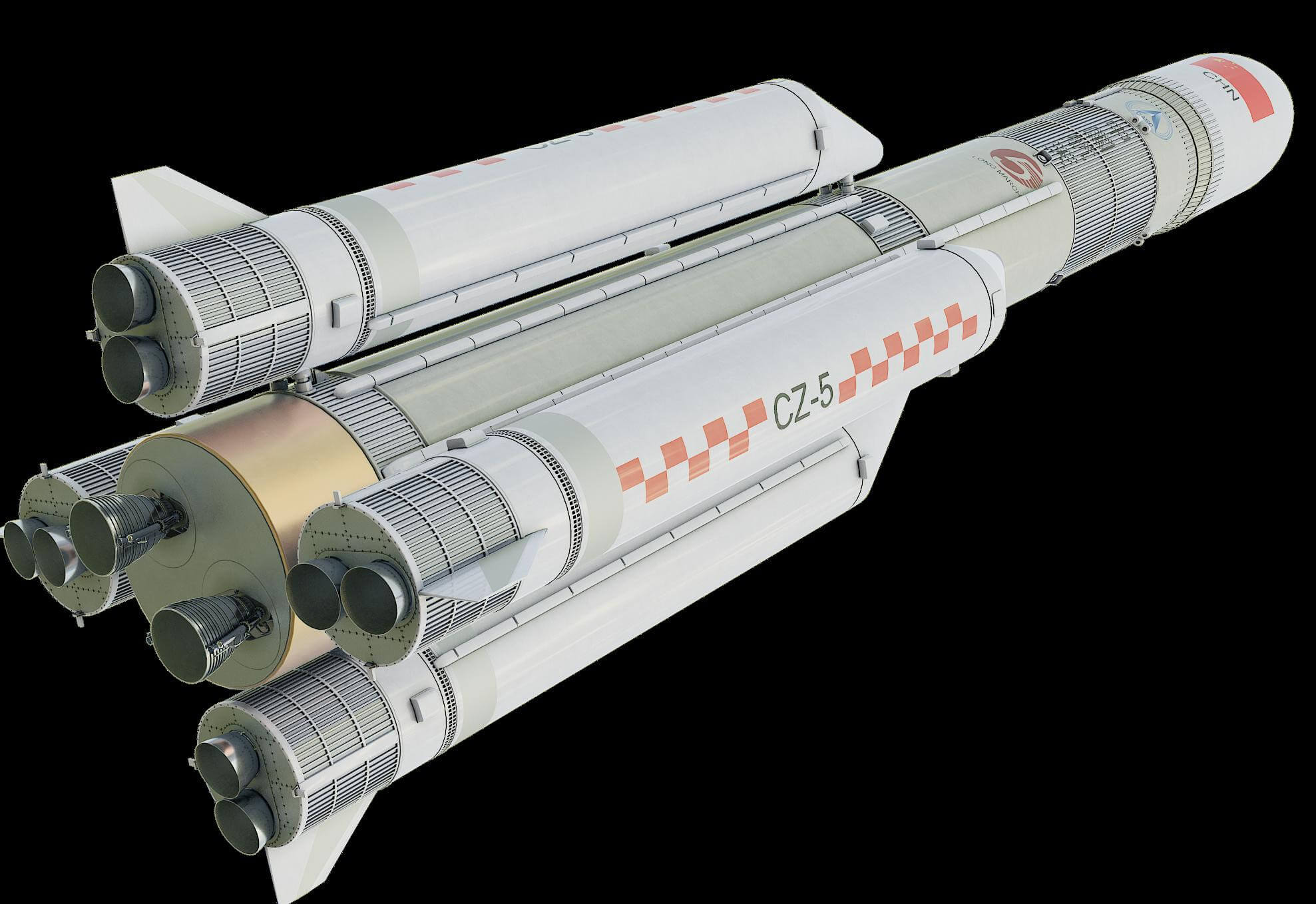 Long March 5 Rocket - 3D Model by shontoloyo