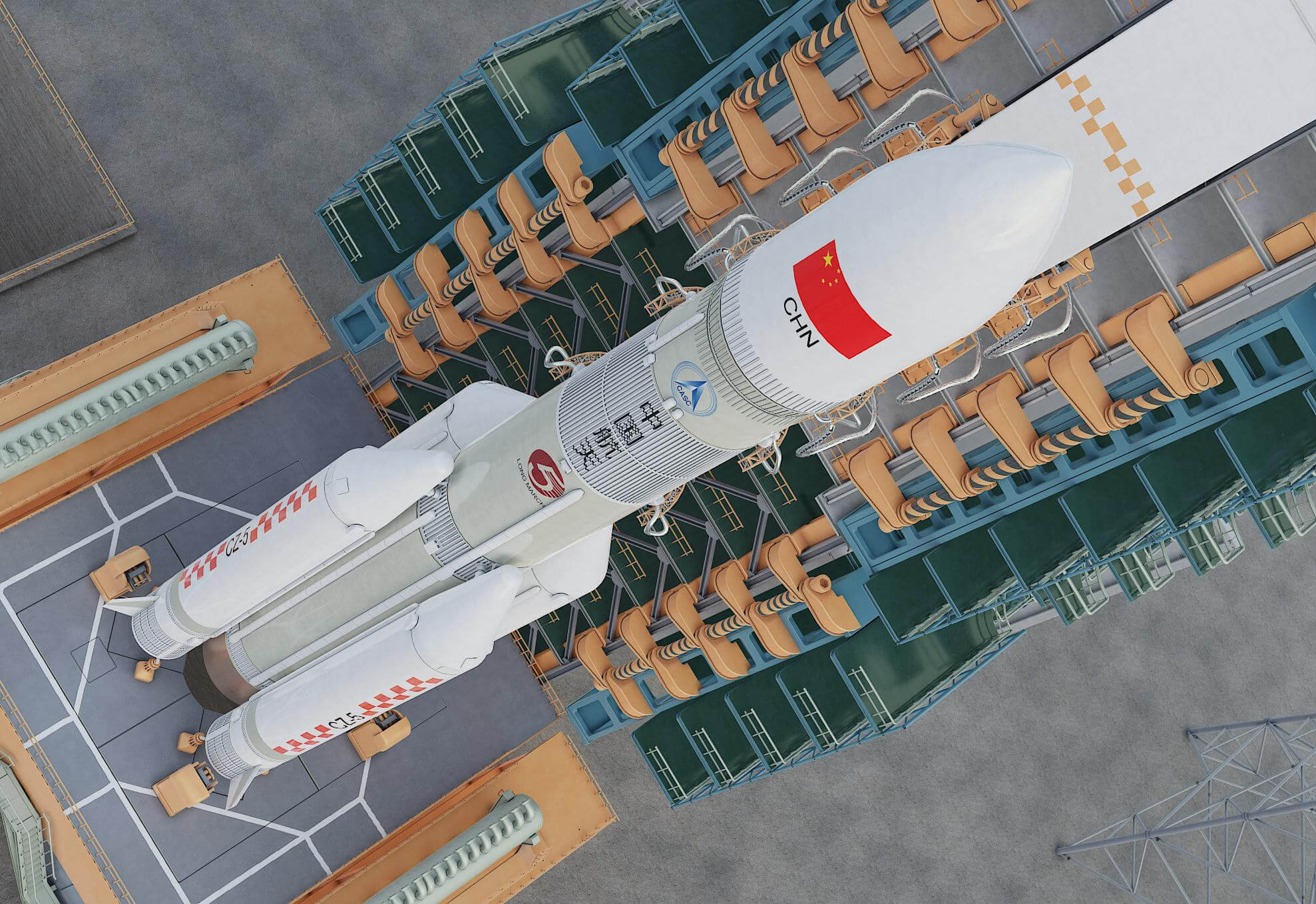 Long March 5 Rocket - 3D Model by shontoloyo