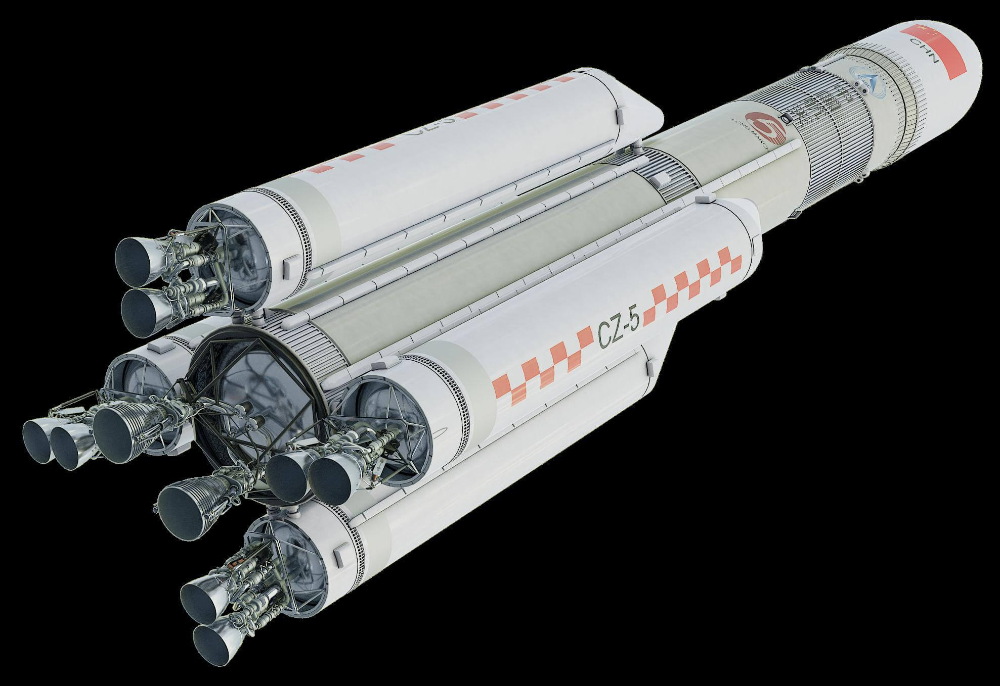 Long March 5 Rocket - 3D Model by shontoloyo