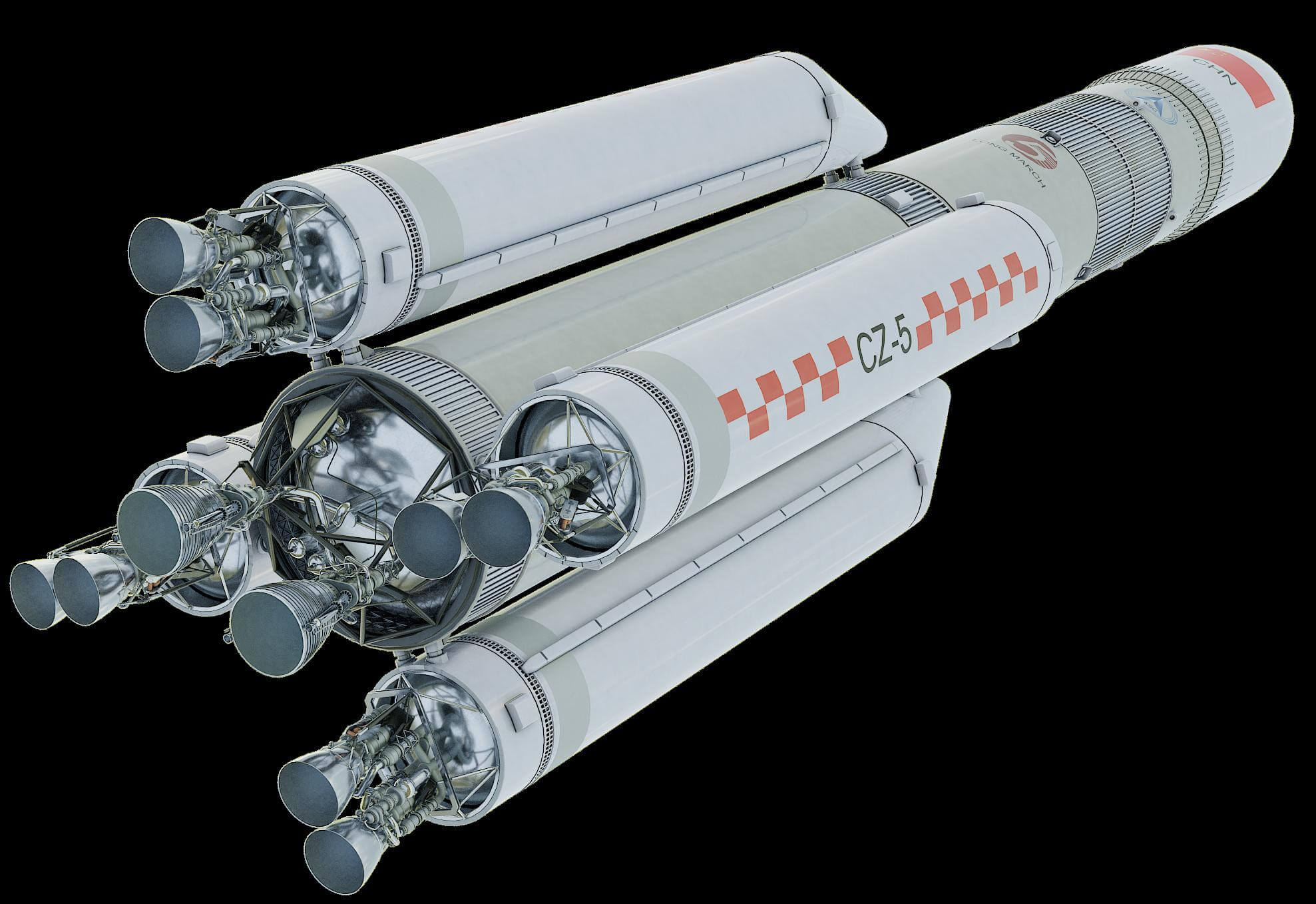 Long March 5 Rocket - 3D Model by shontoloyo