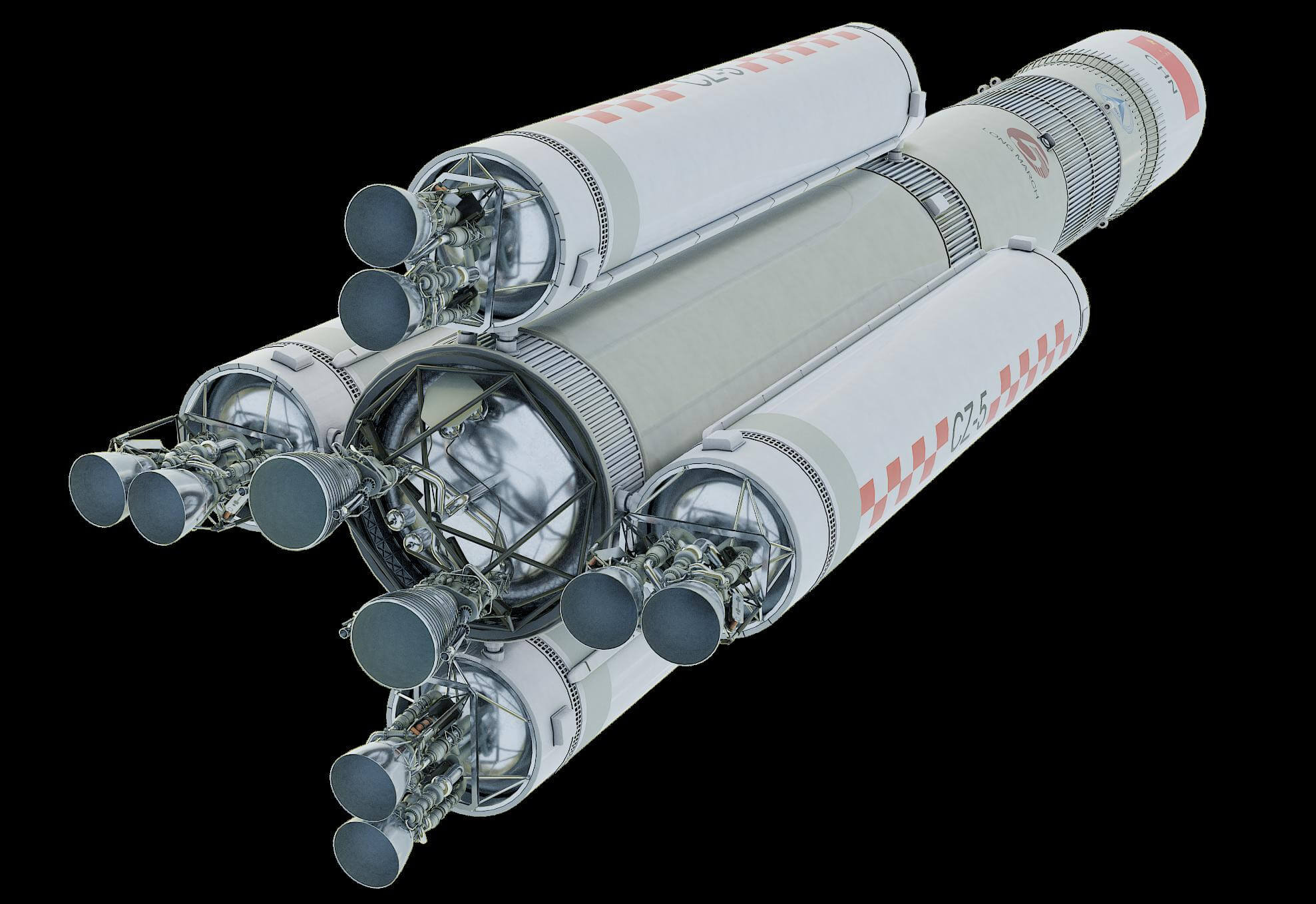 Long March 5 Rocket - 3D Model by shontoloyo