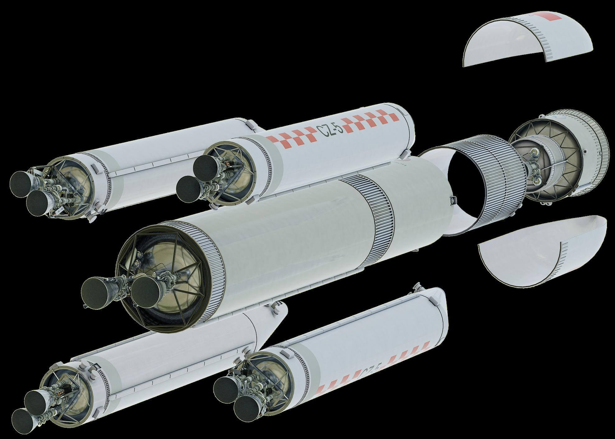 Long March 5 Rocket - 3D Model by shontoloyo