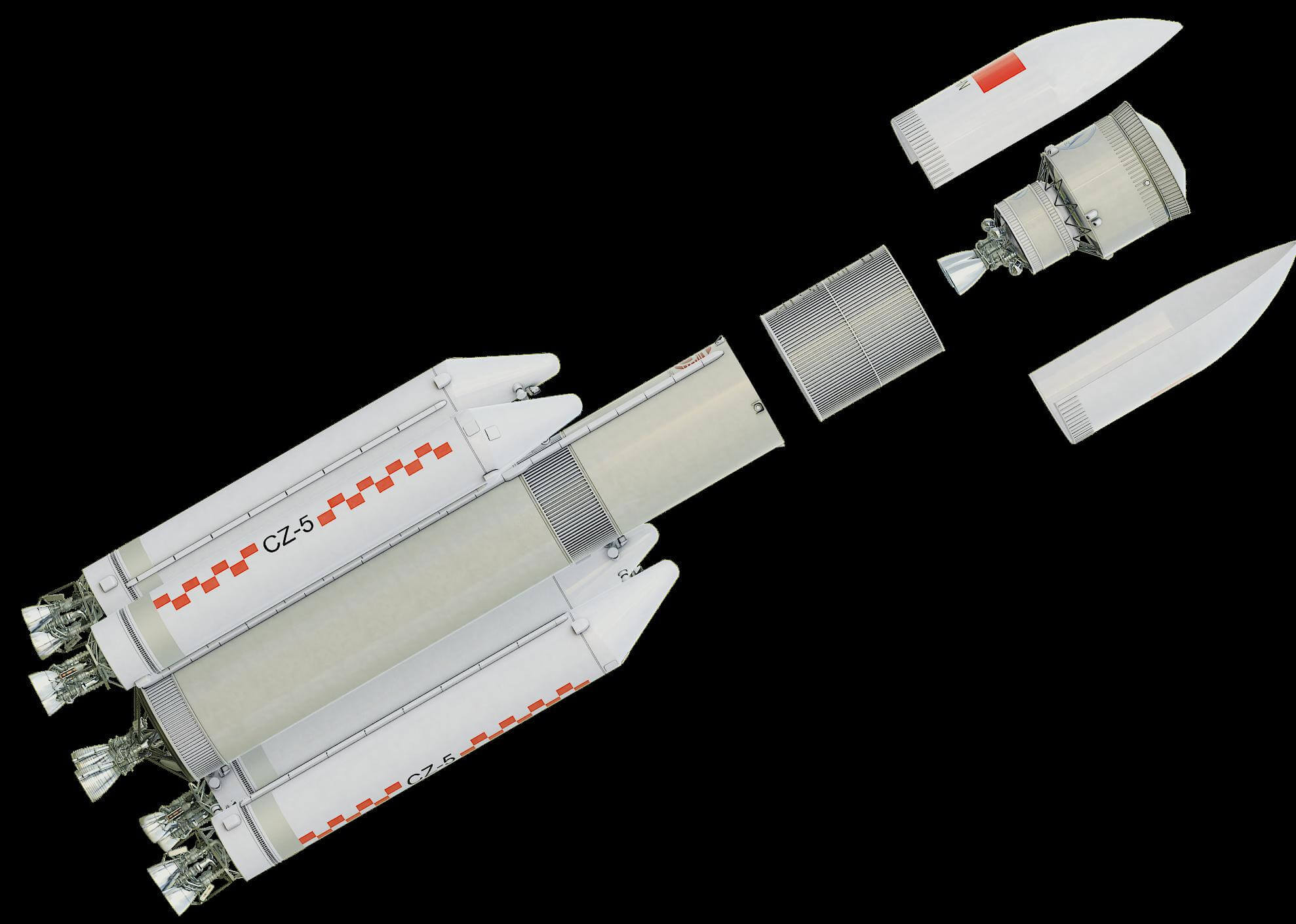 Long March 5 Rocket - 3D Model by shontoloyo