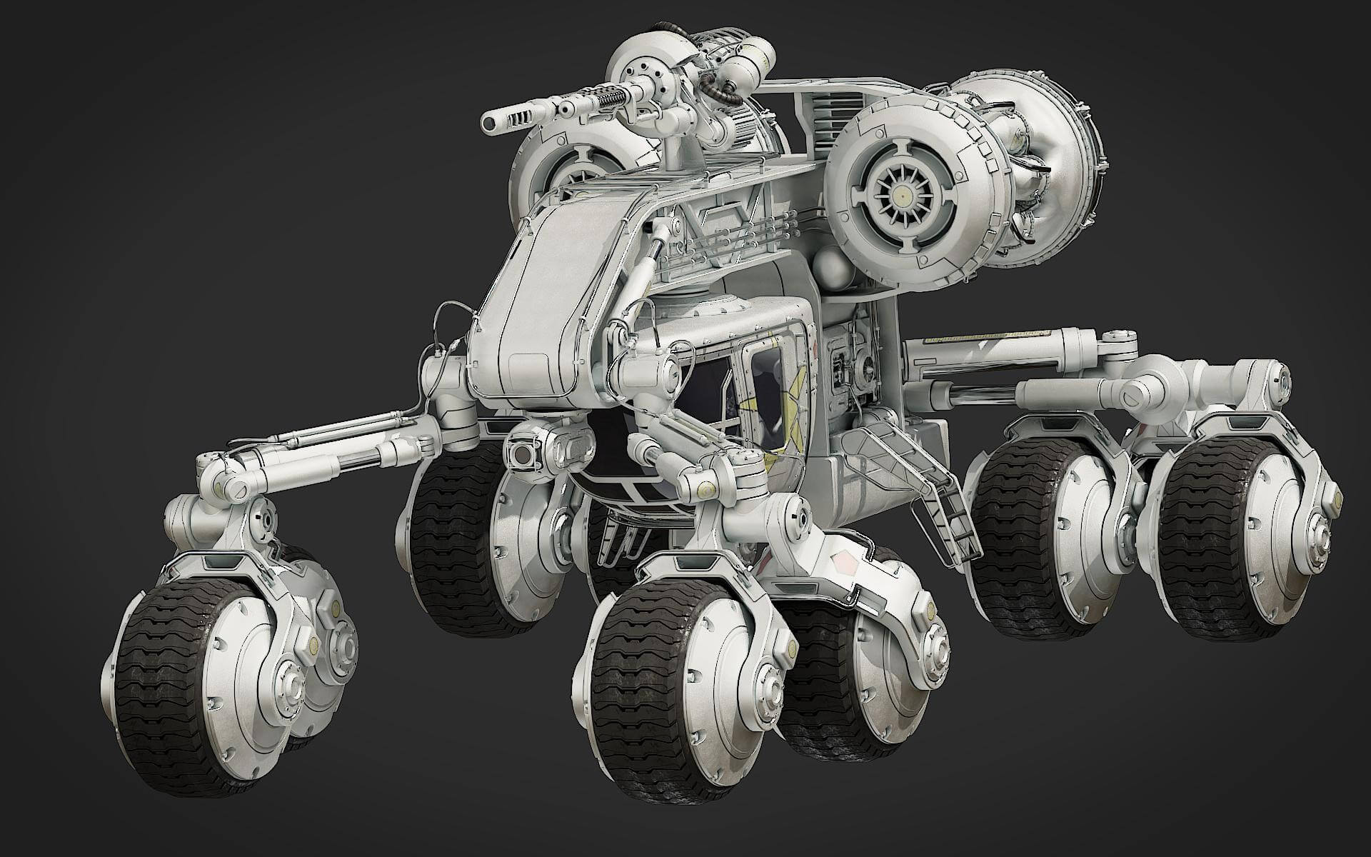 Sci-Fi Rover 3D Model by shontoloyo