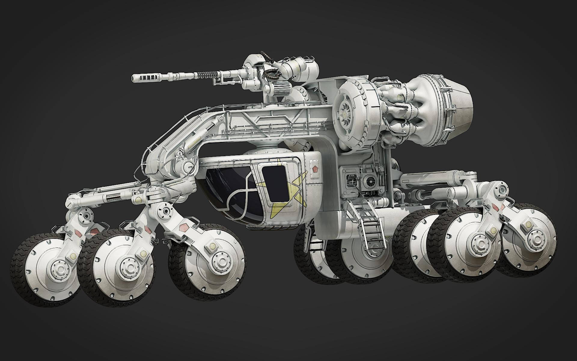 Sci-Fi Rover 3D Model by shontoloyo