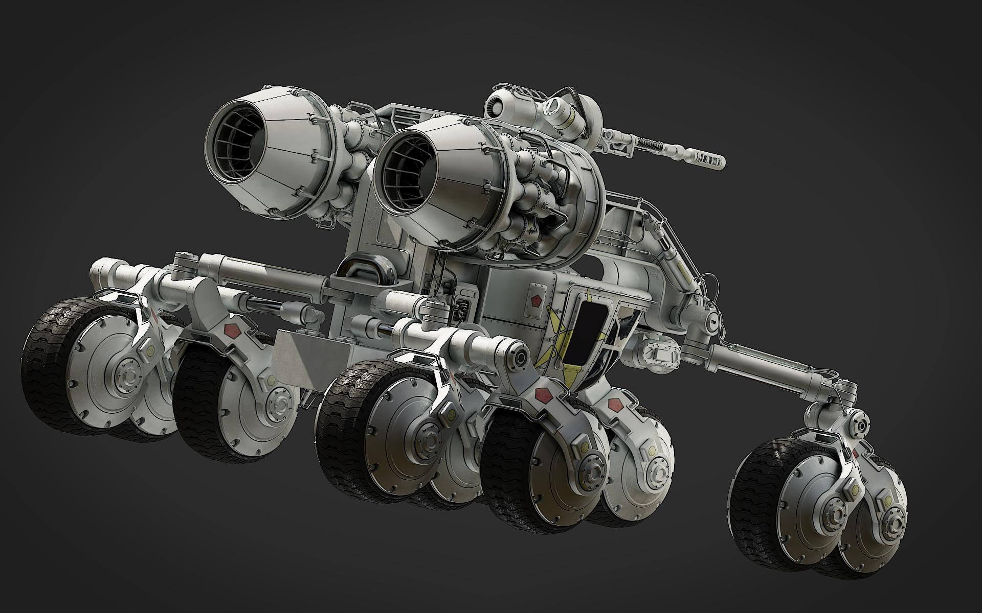 Sci-Fi Rover 3D Model by shontoloyo