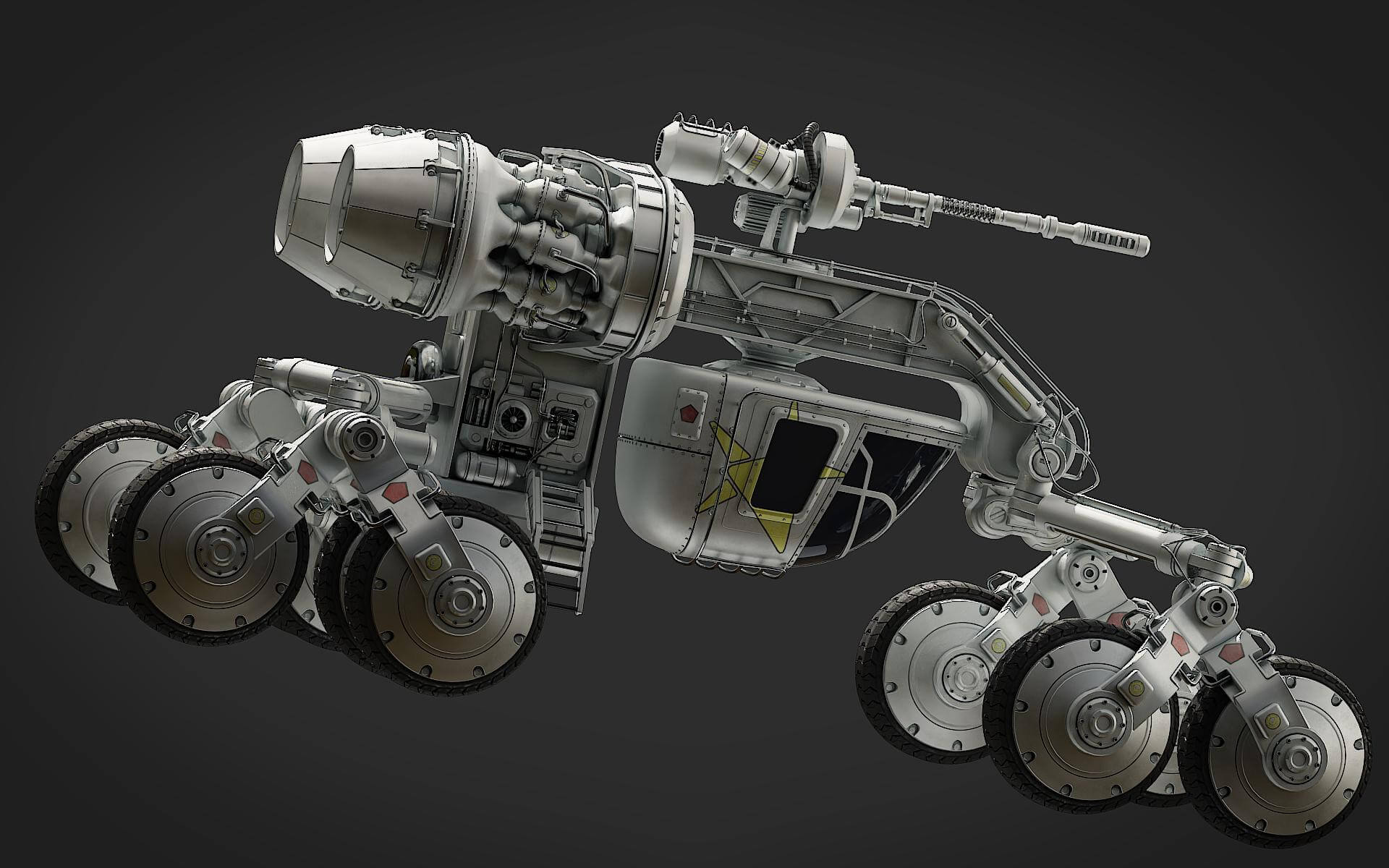 Sci-Fi Rover 3D Model by shontoloyo