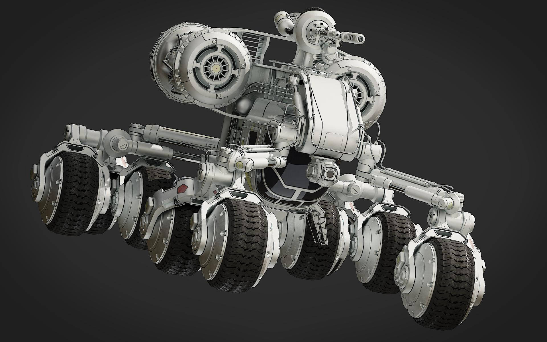 Sci-Fi Rover 3D Model by shontoloyo