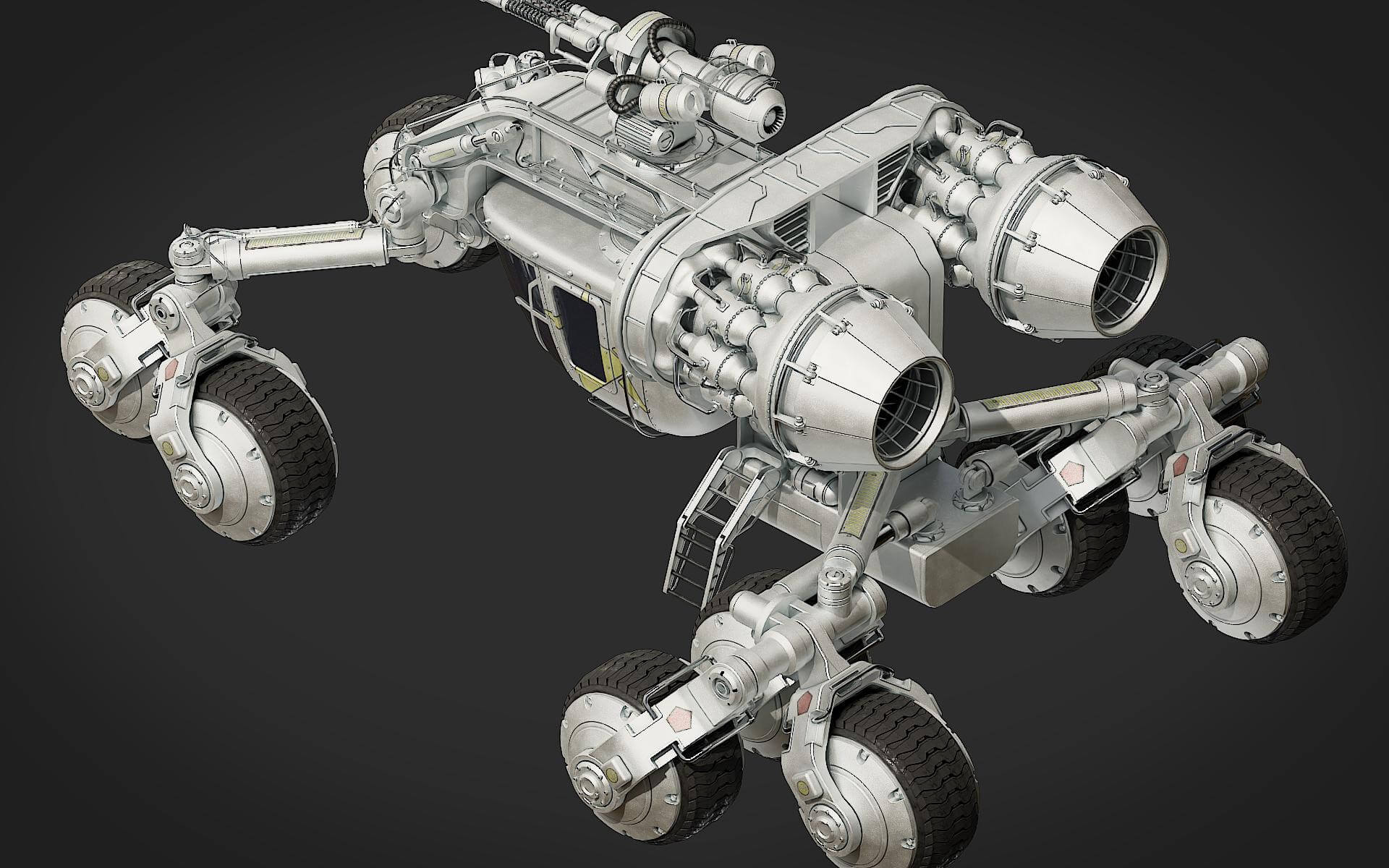 Sci-Fi Rover 3D Model by shontoloyo