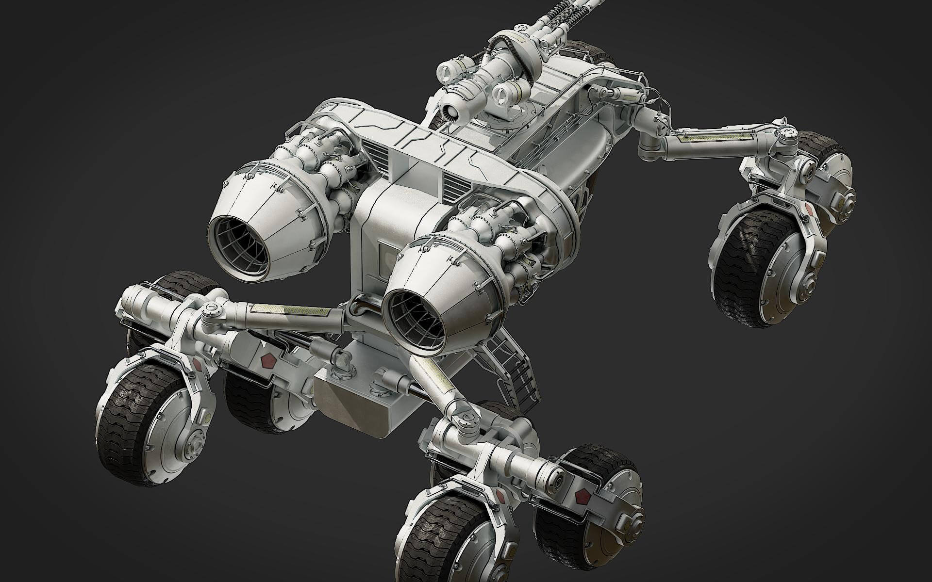 Sci-Fi Rover 3D Model by shontoloyo